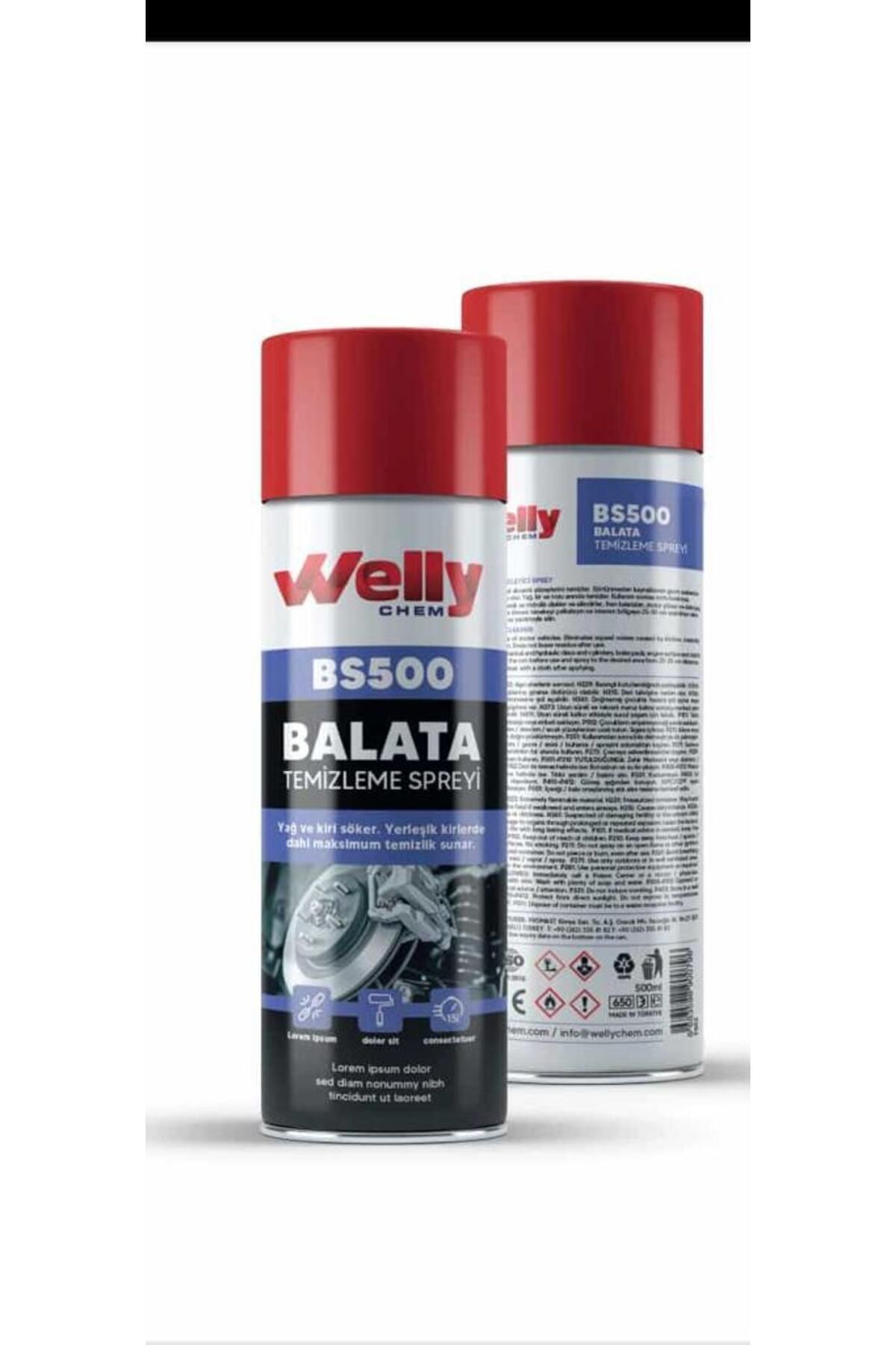 welly chem BS500 Balata Sprey ve Genel Amaçlı Temizleme Spreyi 500 ml ...