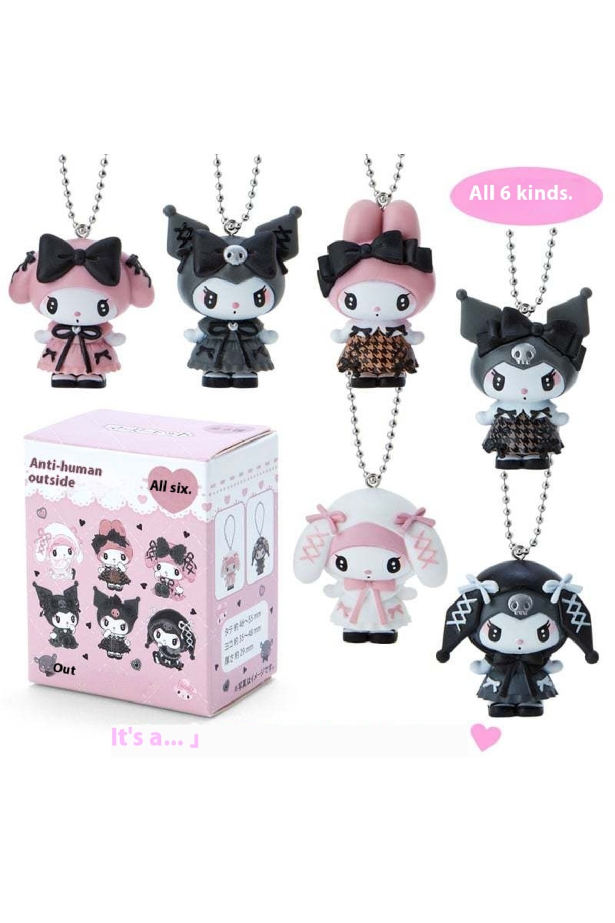 Miniso End box 6pcs New Hot Sanrio Series Blind Box Kuromi My Melody ...