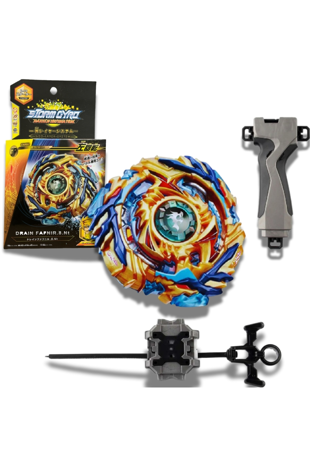 RAPIDITY BURST B-79 Starter Drain Fafnir. 8 BEYBLADE FIRLATICILI B79 ...