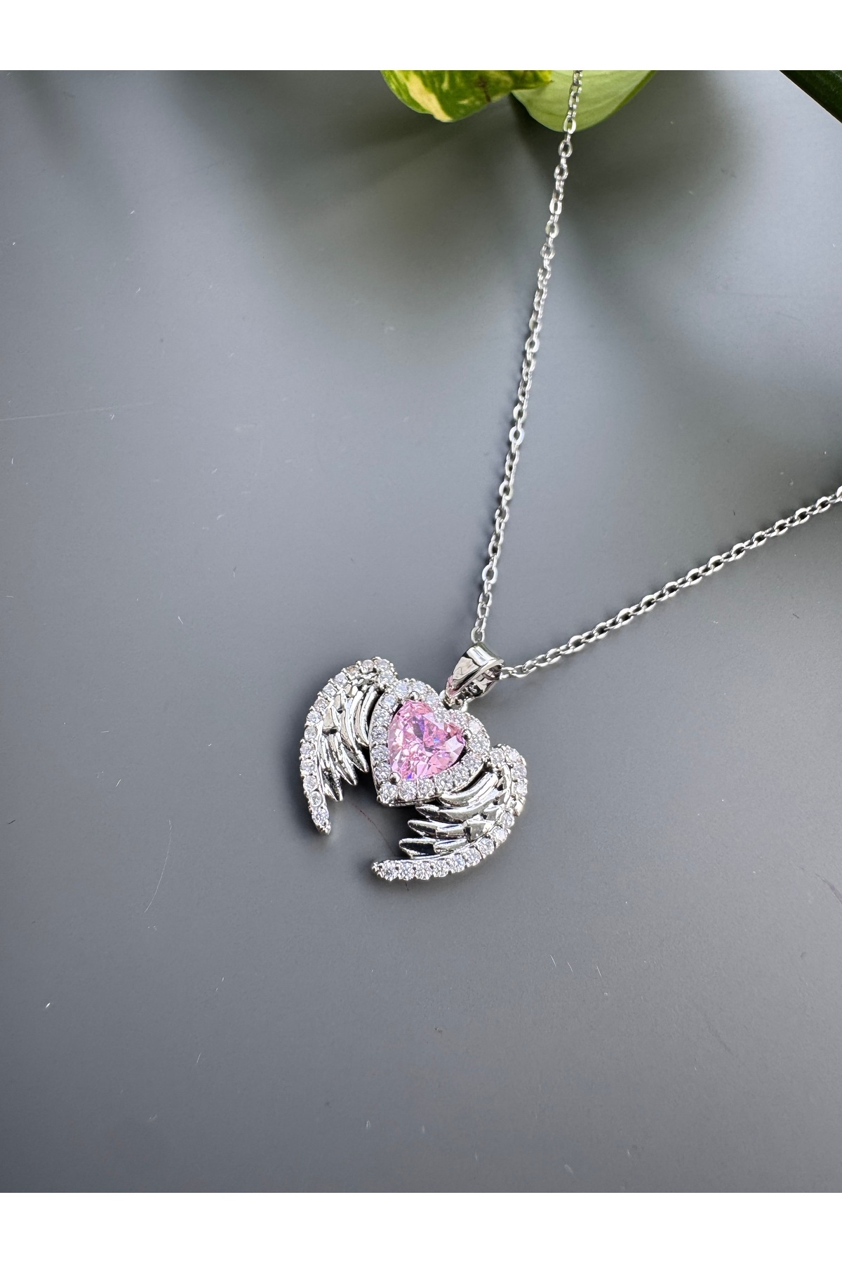 shop KANATLI GÜMÜŞ SEVGİ MELEĞİ KOLYESİ ÇELİK - Fiyatı, Yorumları