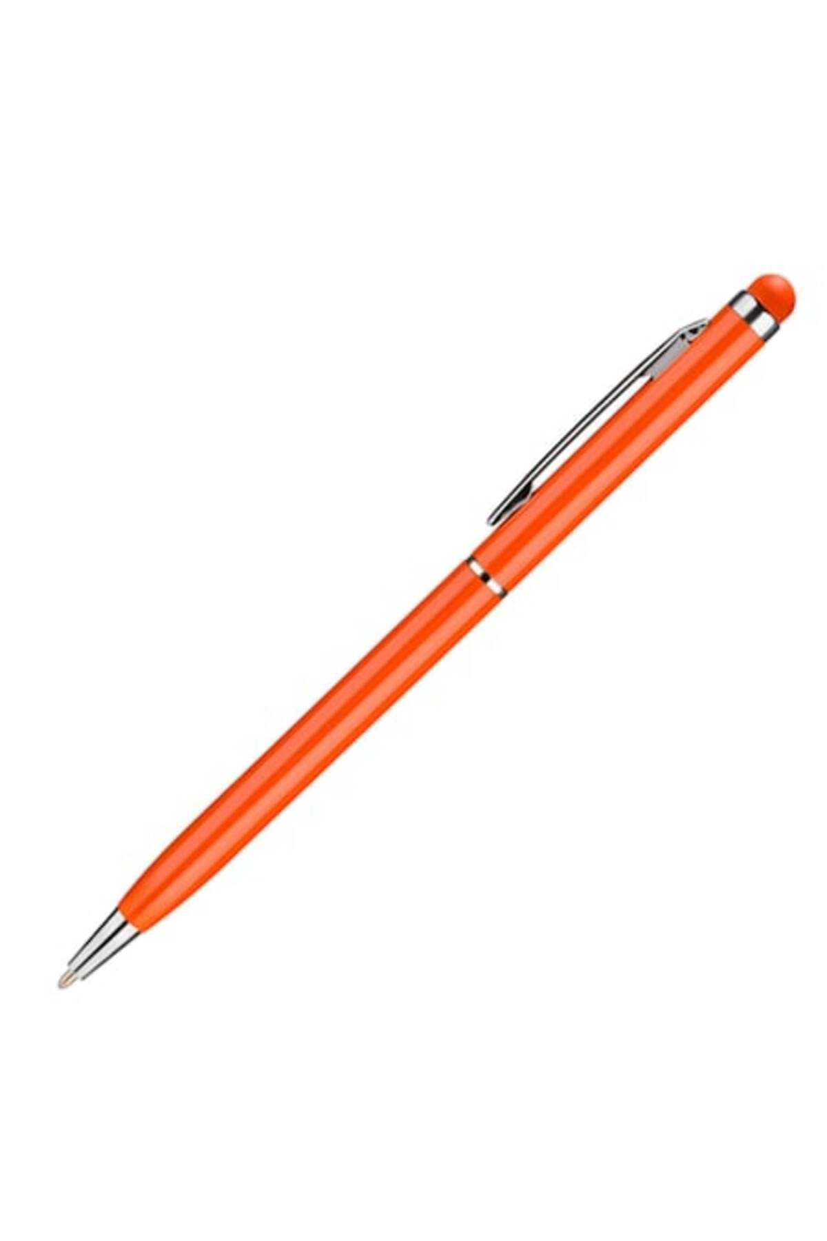 Rao Stylus Pen universal, cu varf de pix si clips, culoare portocalie ...