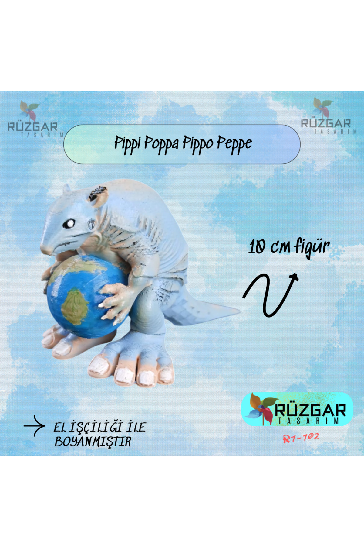 Rüzgar Tasarım Pippi Poppa Pippo Peppe Tung Tung Sahur Karakteri 10 Cm ...