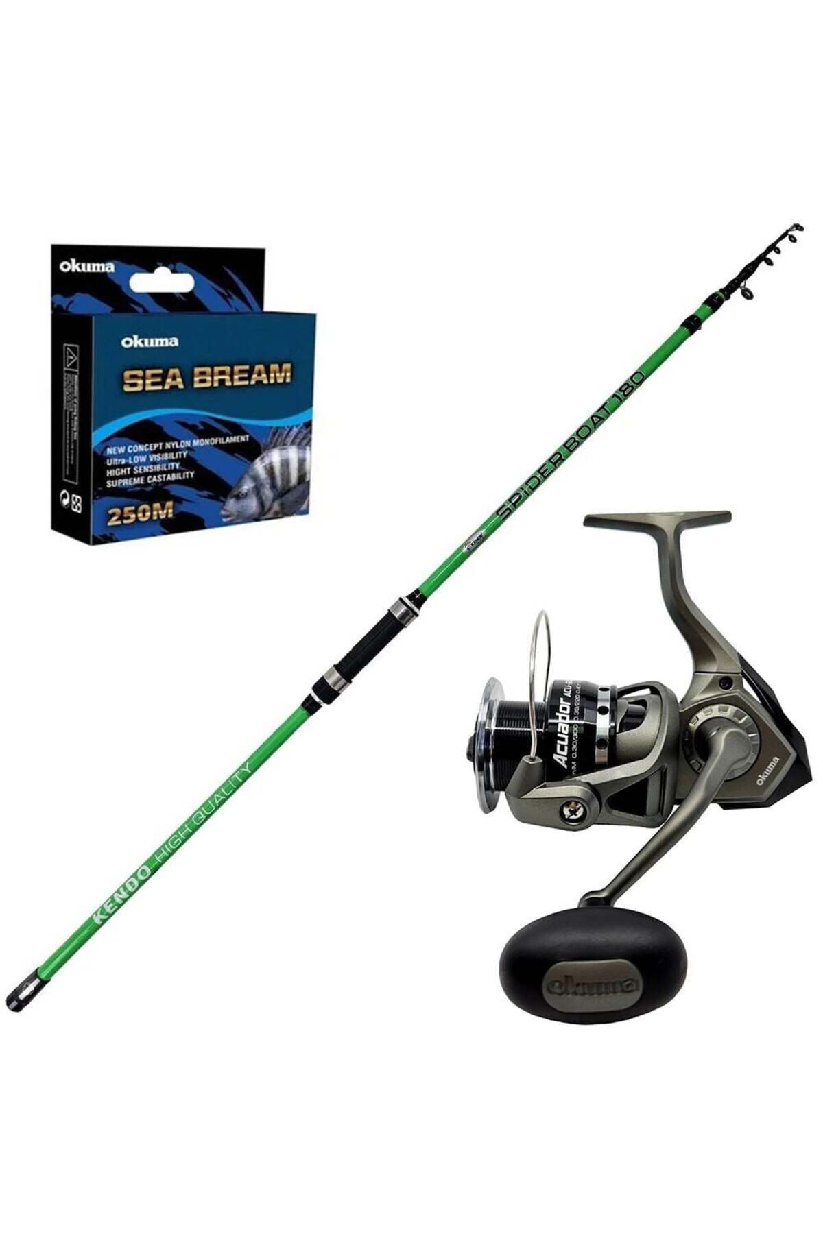Okuma Acuador 6000 - Kendo Spider Boat 180cm Teleskopik Olta Seti ...