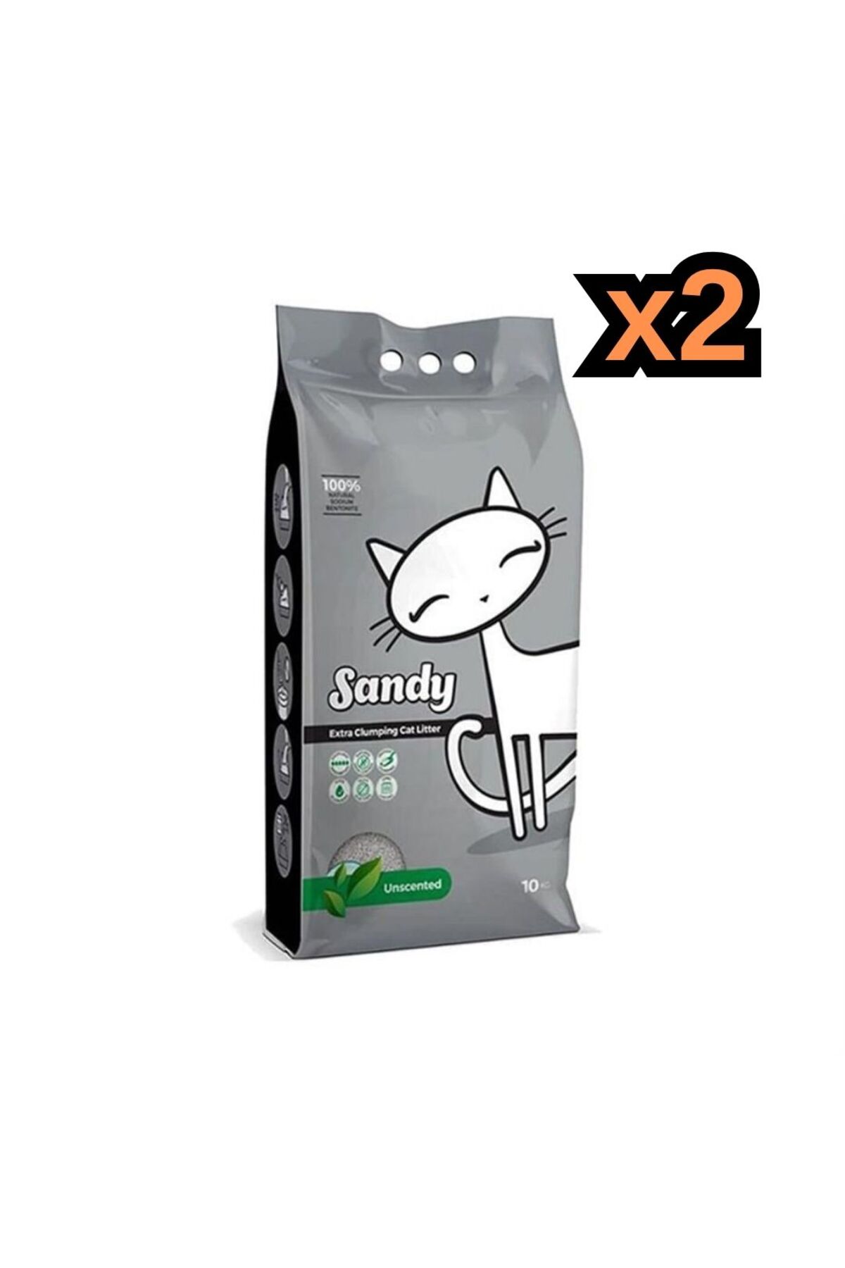 Sandy Sade Kokusuz Kedi Kumu 10 Kg x 2 Adet - Fiyatı, Yorumları