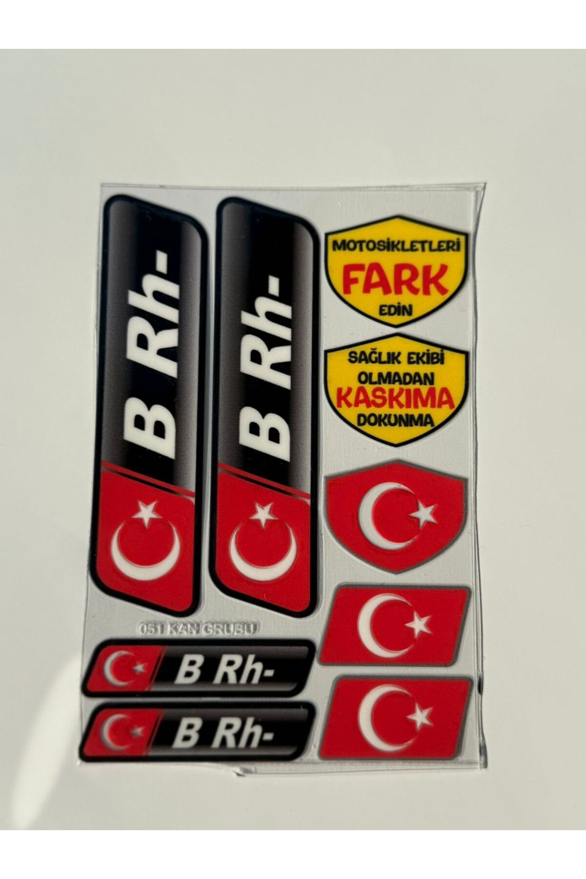 OTO SÜSLEN İSTANBUL Kan Grubu Ve Uyarı Sticer Seti Brh- Motosiklet ve ...