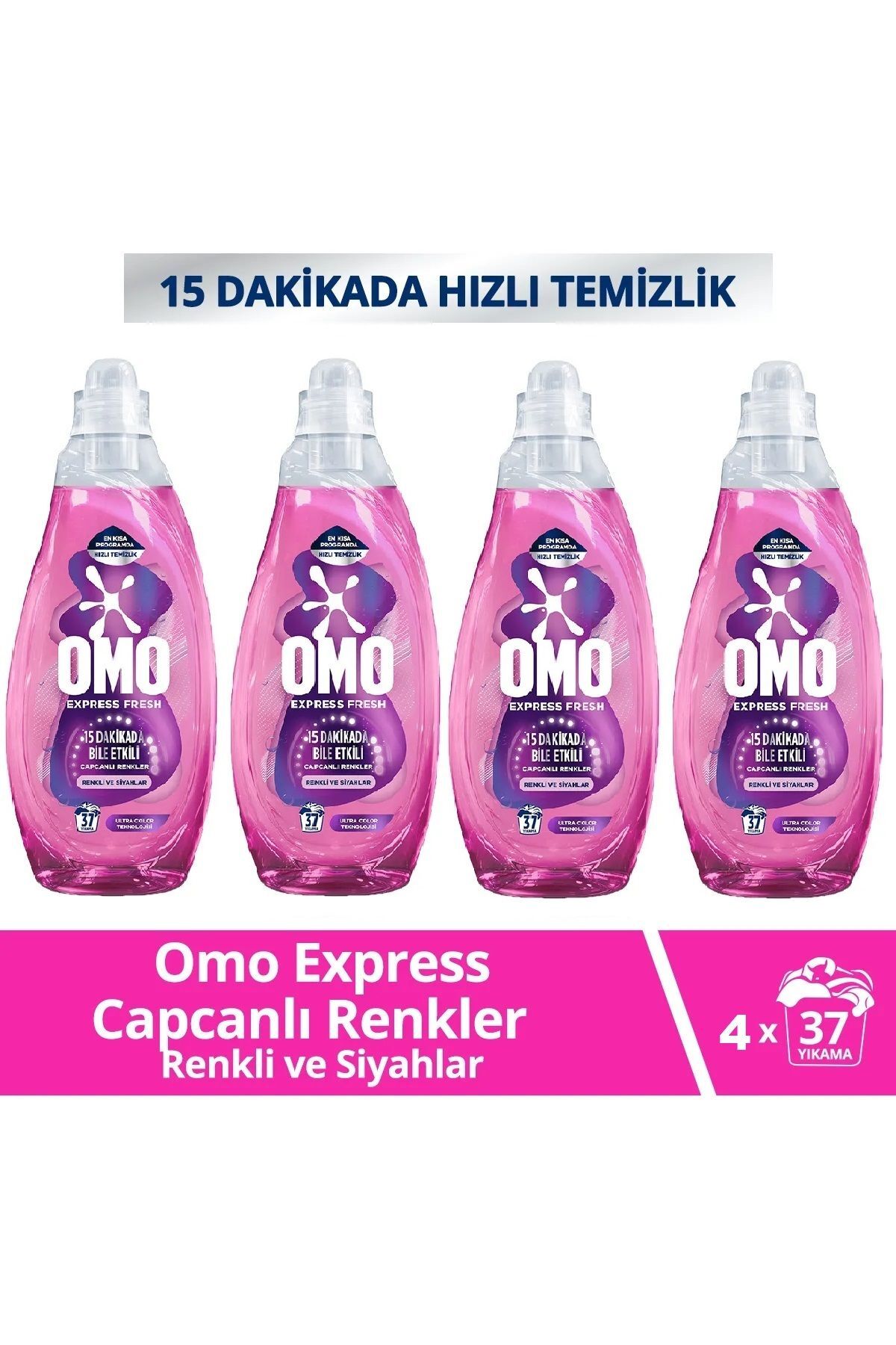 Omo Express Fresh Renkli ve Siyah 1480Ml x4 Adet - Fiyatı, Yorumları