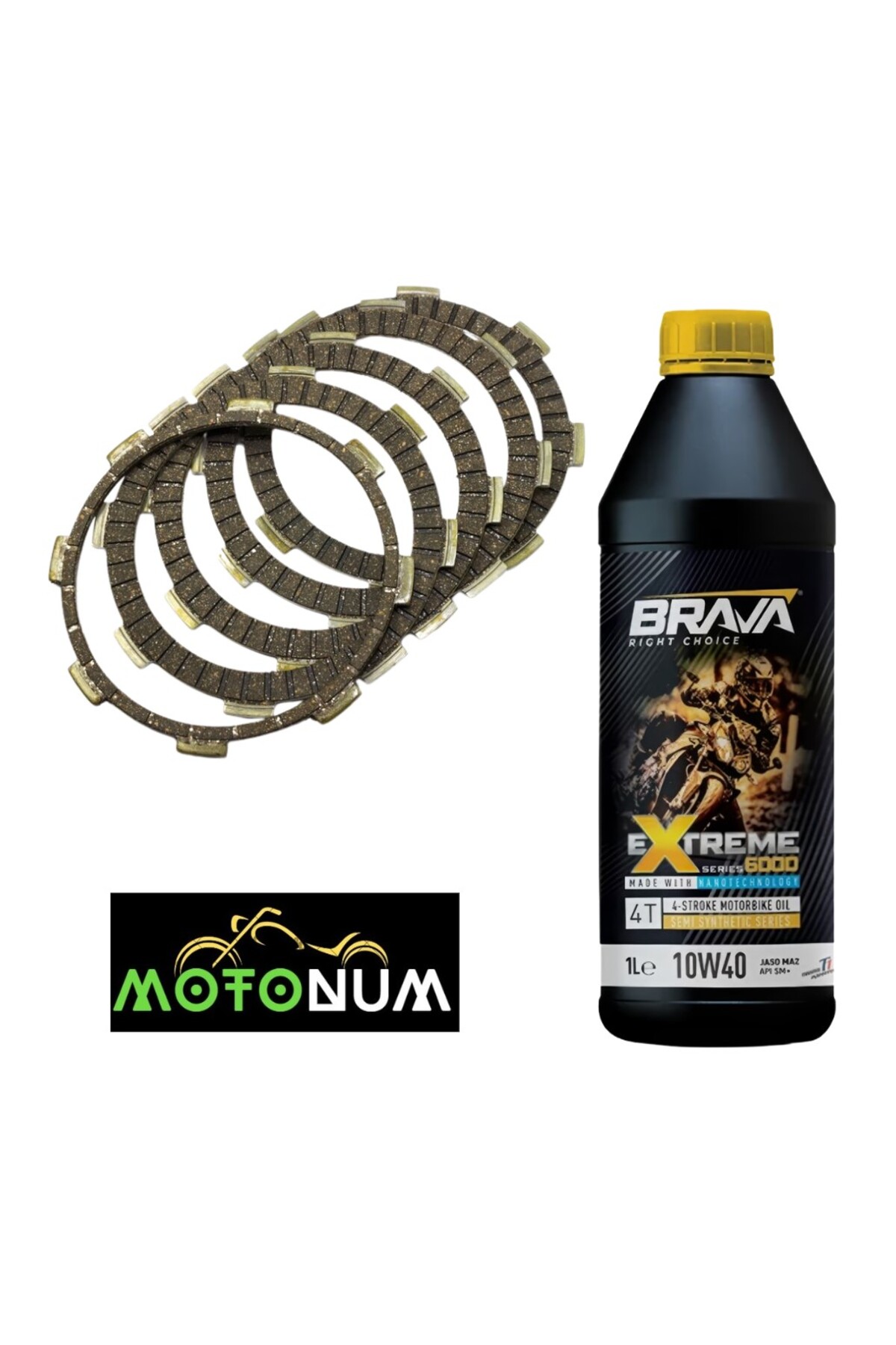 Motonum Mondial Drift L 125 Balata Yağlı Bakım seti Brava 6000 10w40 ...