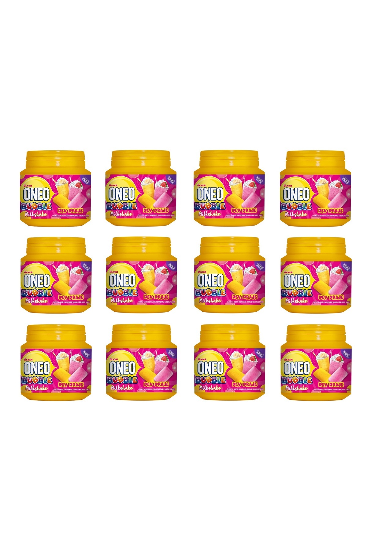 Oneo Bubble Çilek & Muz Milkshake Aromalı Sakız 76 G x 12 Adet - Fiyatı ...