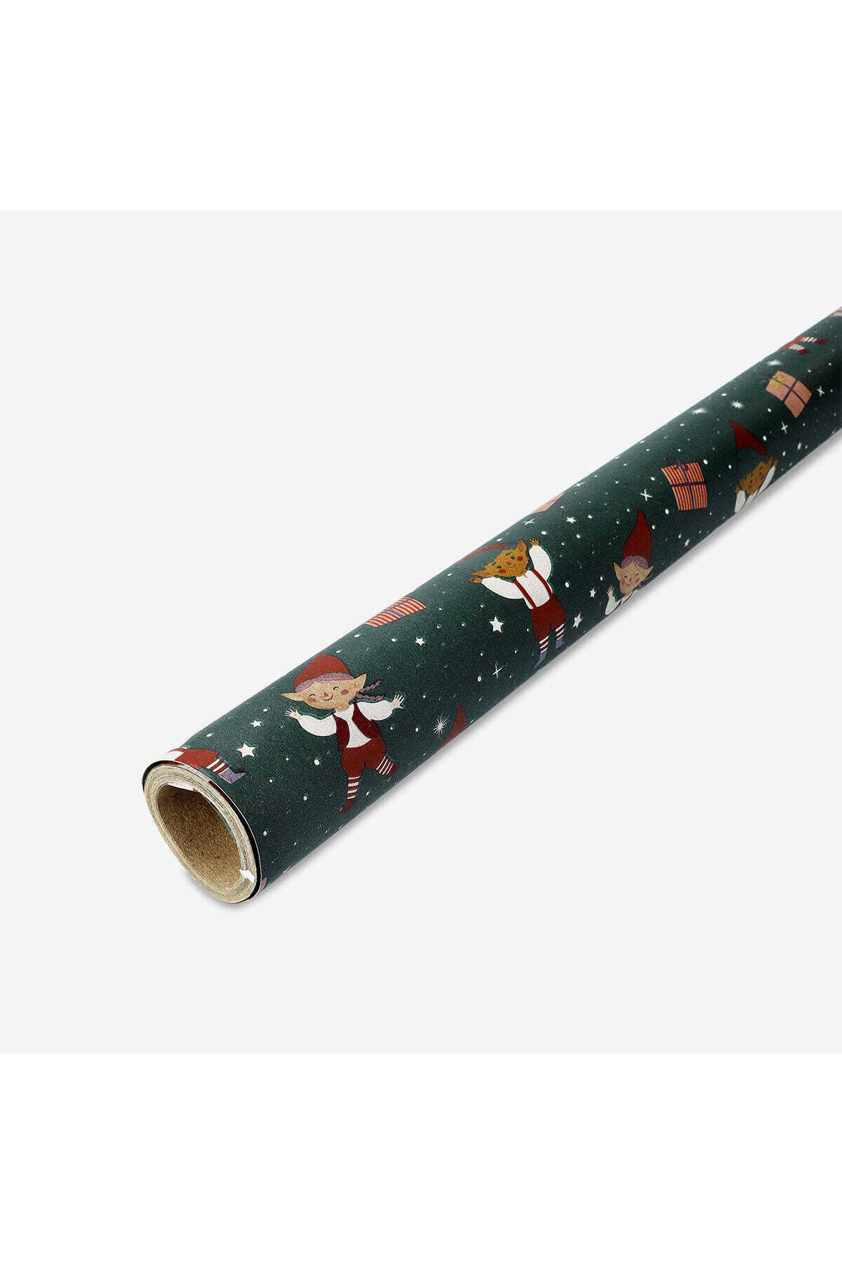 Flying Tiger Copenhagen Elf Desenli Yeşil Hediye Paketi Kağıdı 70 cm x ...