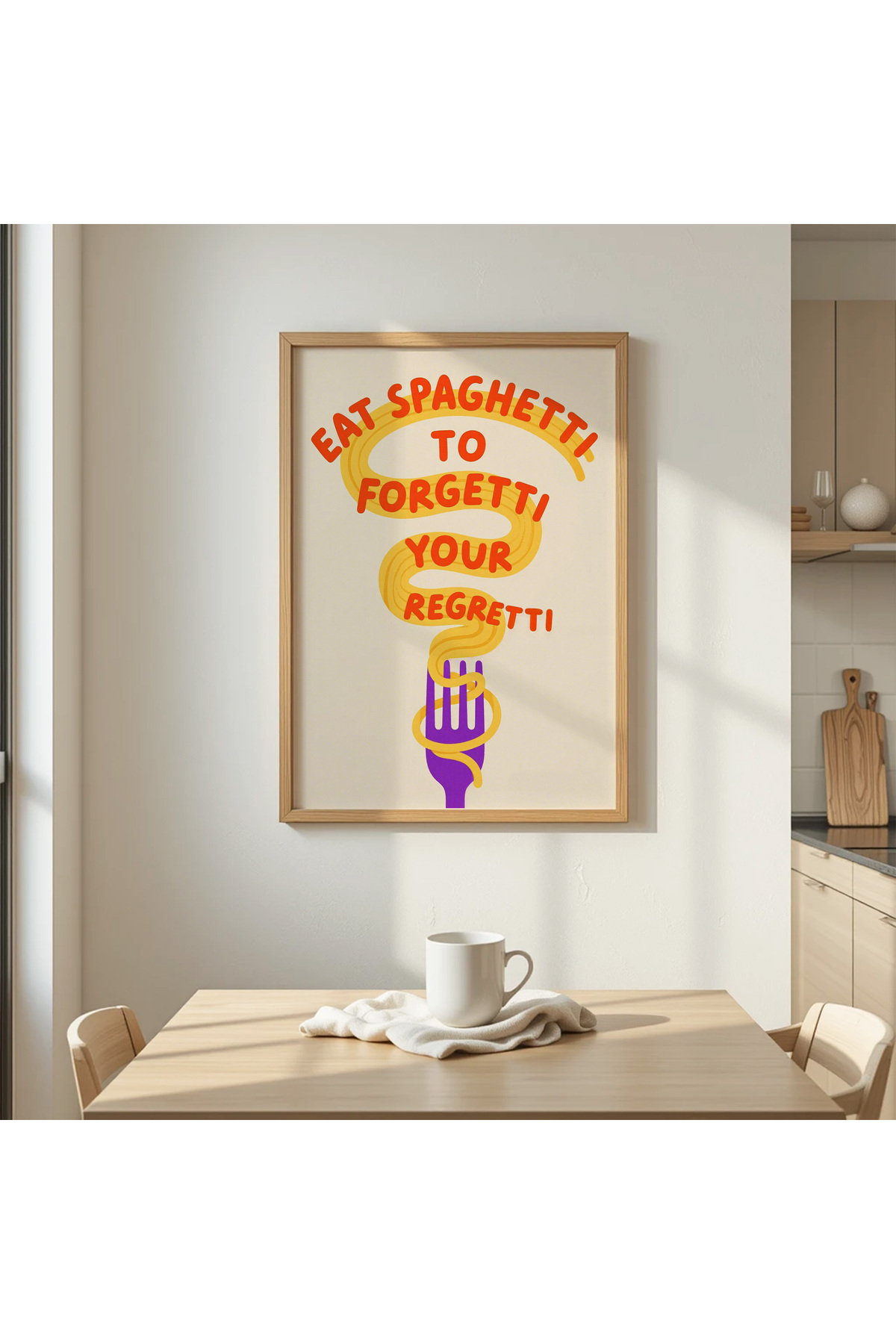 Patte "Eat Spaghetti " - Mutfak , Cafe Ve Yemek Odası Posteri ...