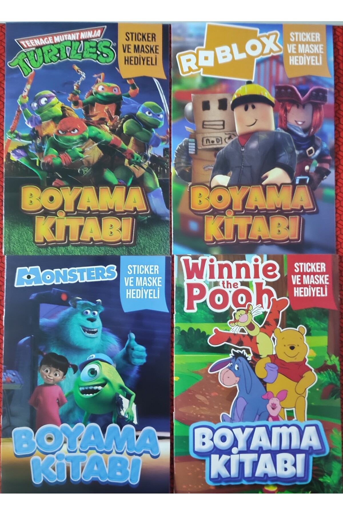 ada çanta kırtasiye 4 adet stickerli boyama kitabı (Roblox-B/Ninja ...