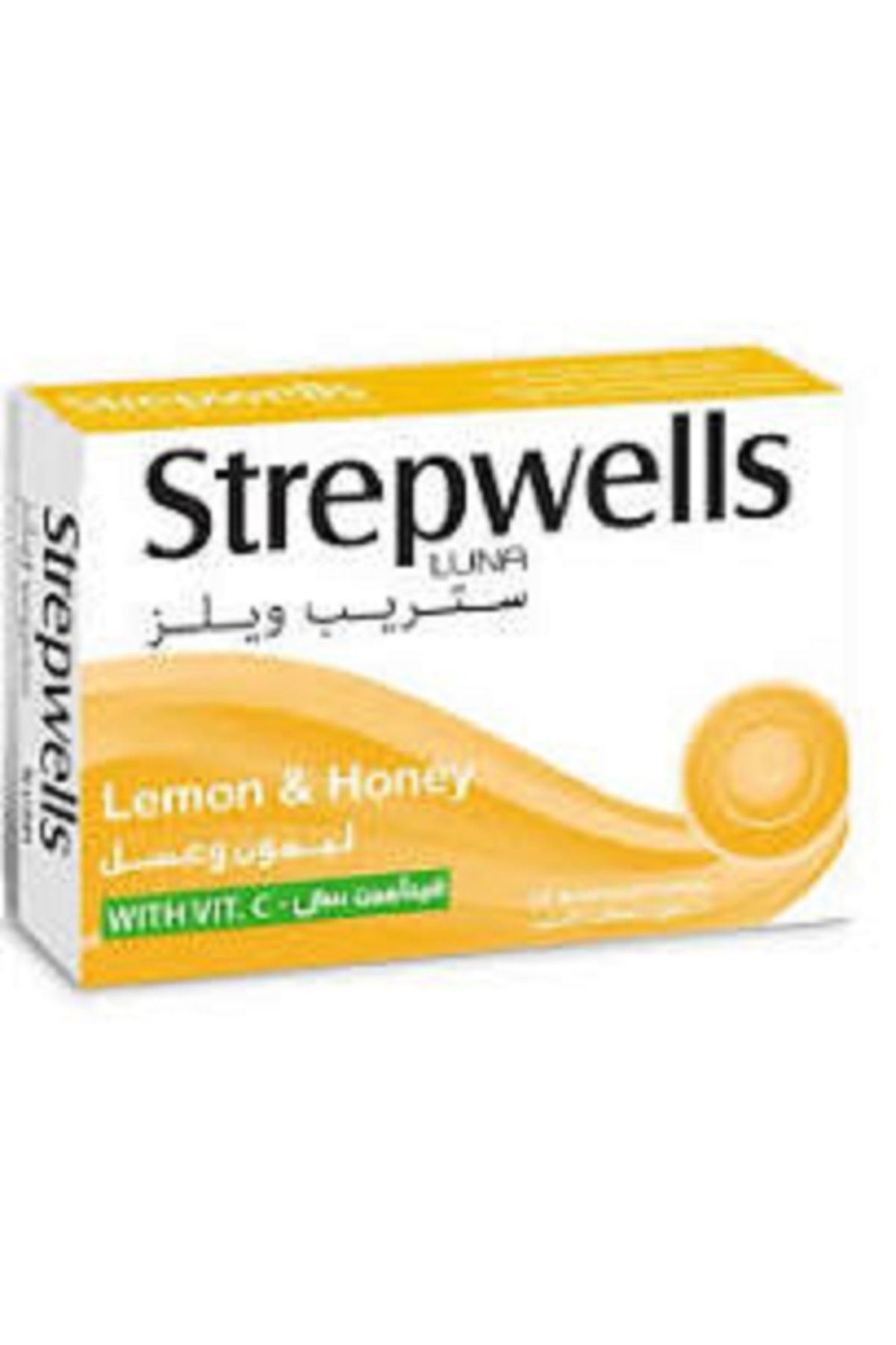 Luna Strepwells Lemon&Honey 24Mentholated Pastilles ستريب ويلز حلوي ...