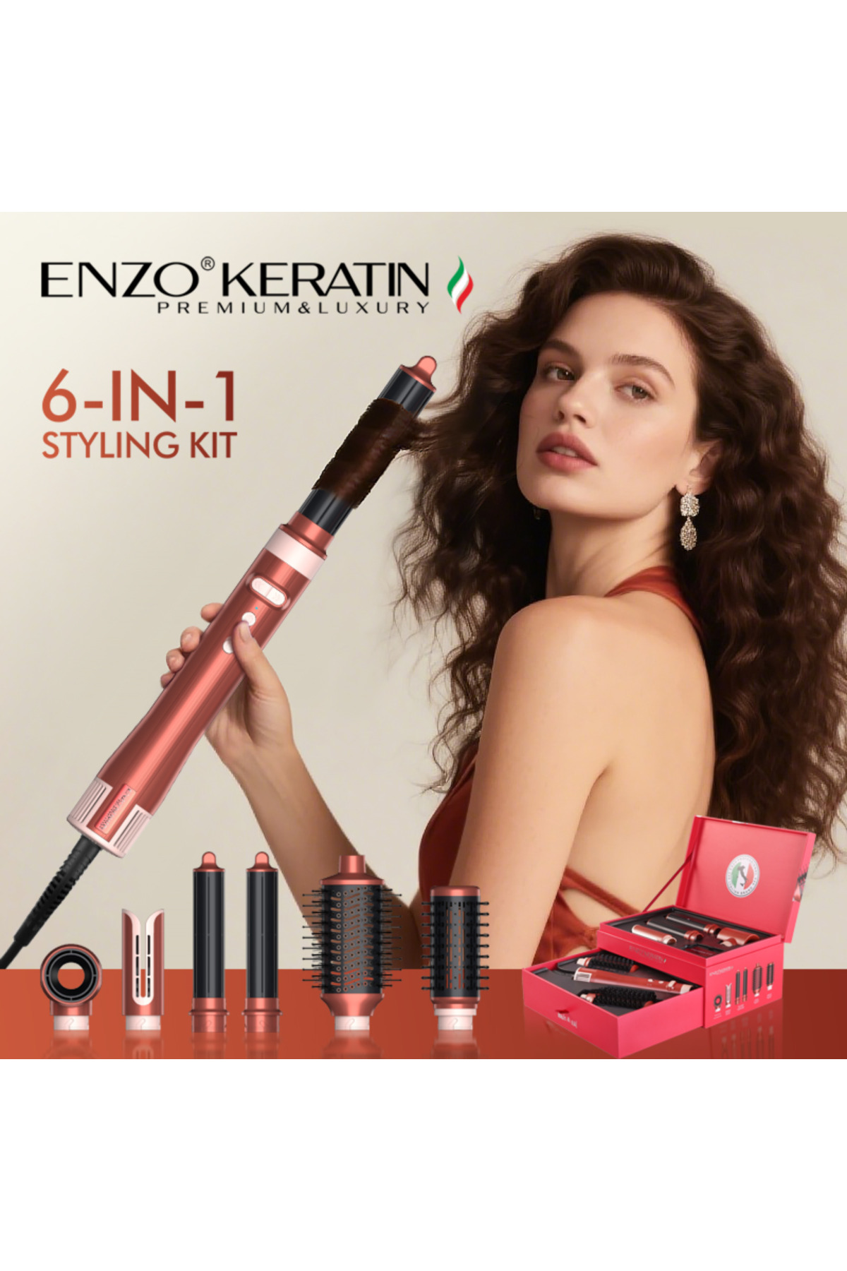 Enzo Professional ENZO Keratin 6-in-1 BLDC Hair Styling Kit 130,000 RPM ...