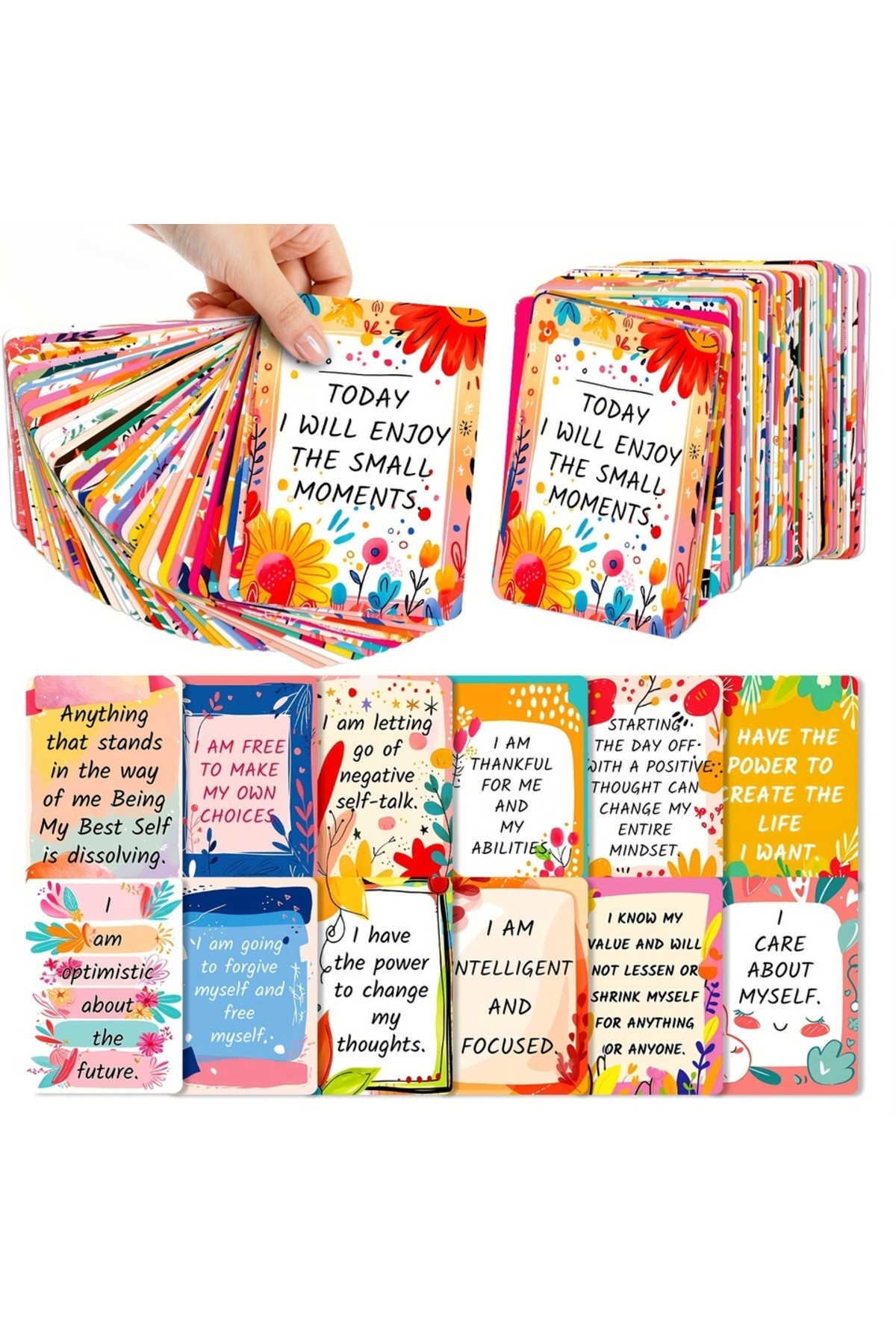 Choice 50PCS 50 Motivational and Positive Affirmation Cards with ...