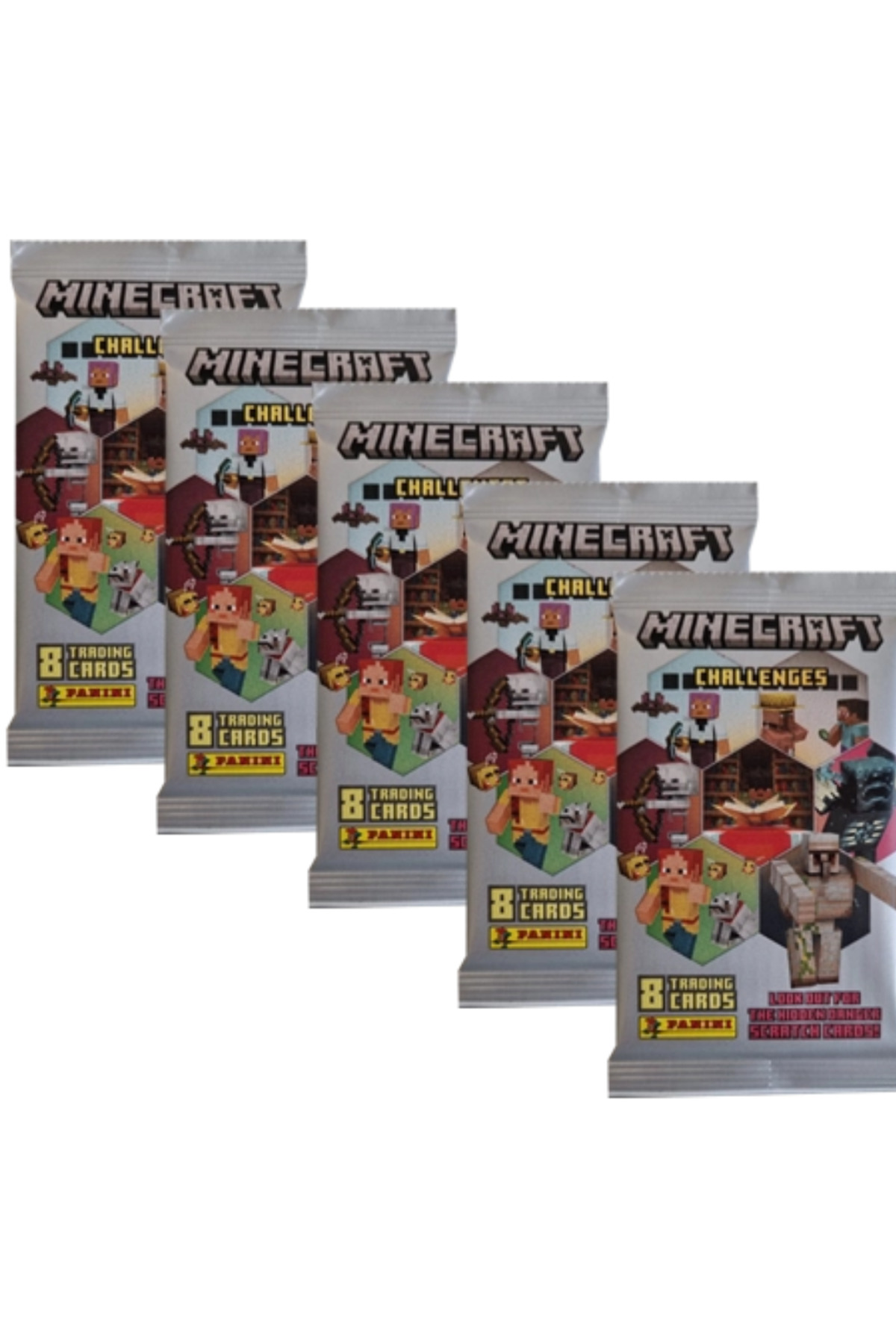 nextplus Lisanslı Panini Minecraft Challenges Trading Card Collection 5 ...