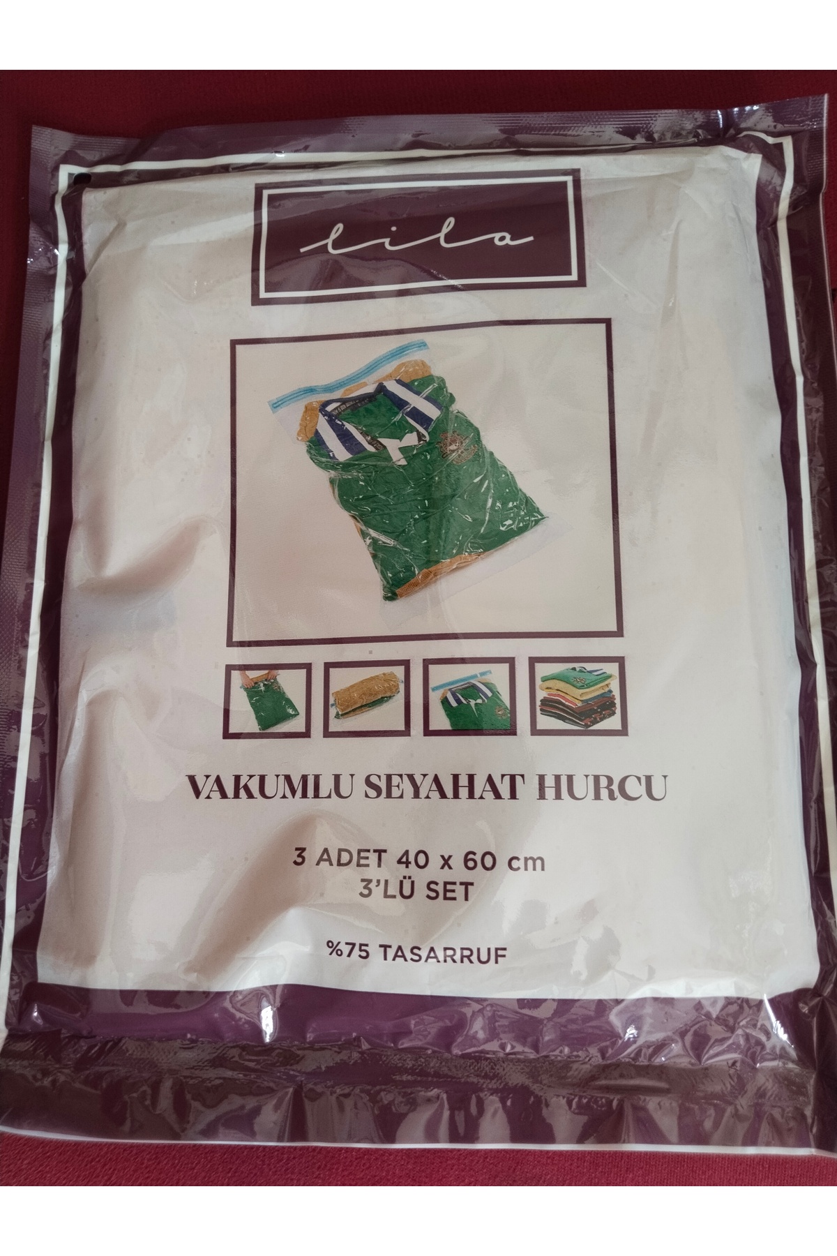 MERT AMBALAJ ÜRÜNLERİ Roll-up Vakumlu Seyahat Poşeti 3 Lü, Easy Living ...