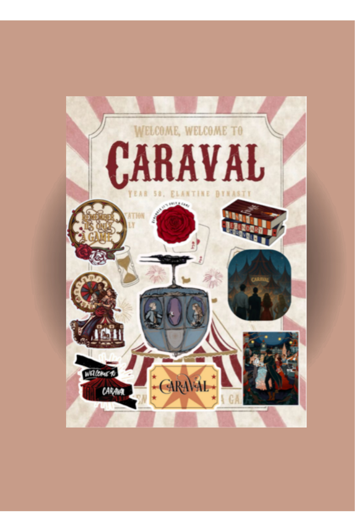 badescraft Caraval Kitap Sticker- Kitap Sticker- Etiket- Kitaba Özel ...
