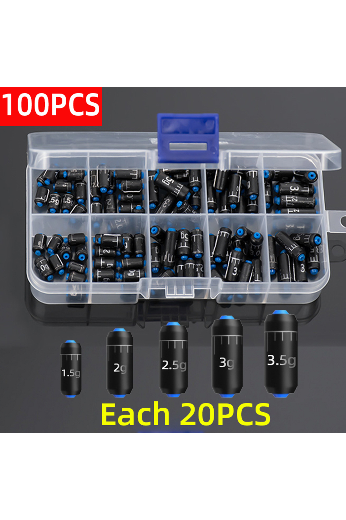 Choice 100PCS Aorace 50/100 PCS 1.5G-3.5G Scale Lead Table Fishing Lead ...