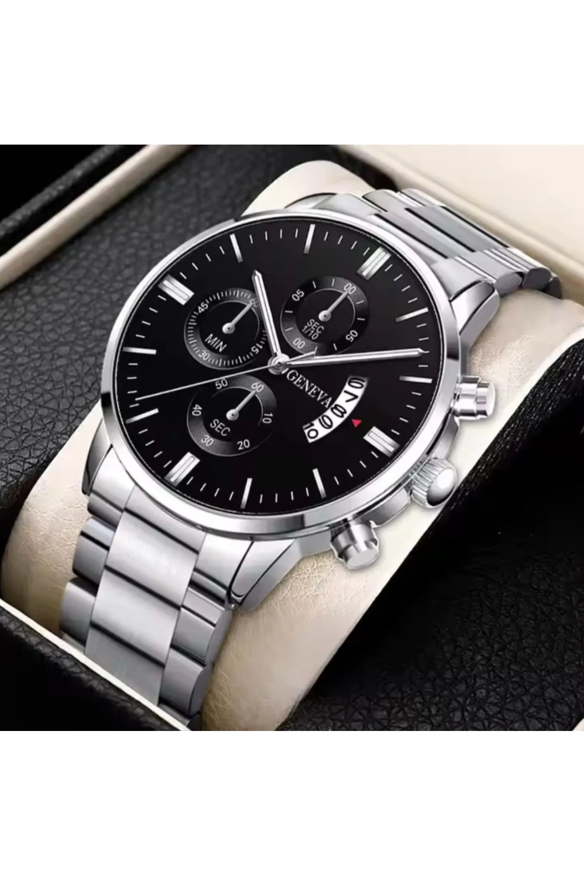 Geneva Yeni Moda Erkek Metal Kol Saati, Takvimli Saat - Fiyatı, Yorumları