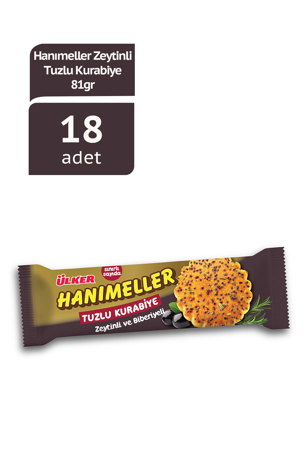 Ülker HANIMELLER Zeytinli Tuzlu Kurabiye - 81 gram - 18 Adet - Fiyatı ...