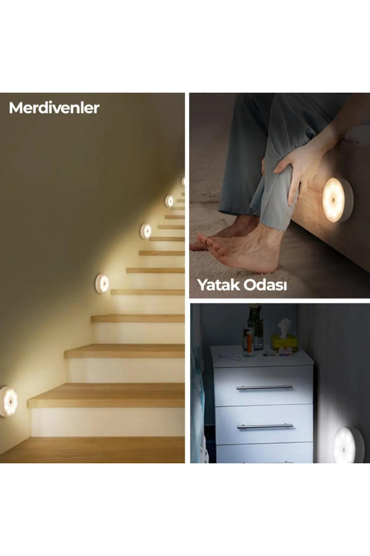 AboutThePerfect Hareket Sensörlü Çok Renkli Usb Şarjlı Led Işık, Oda ...