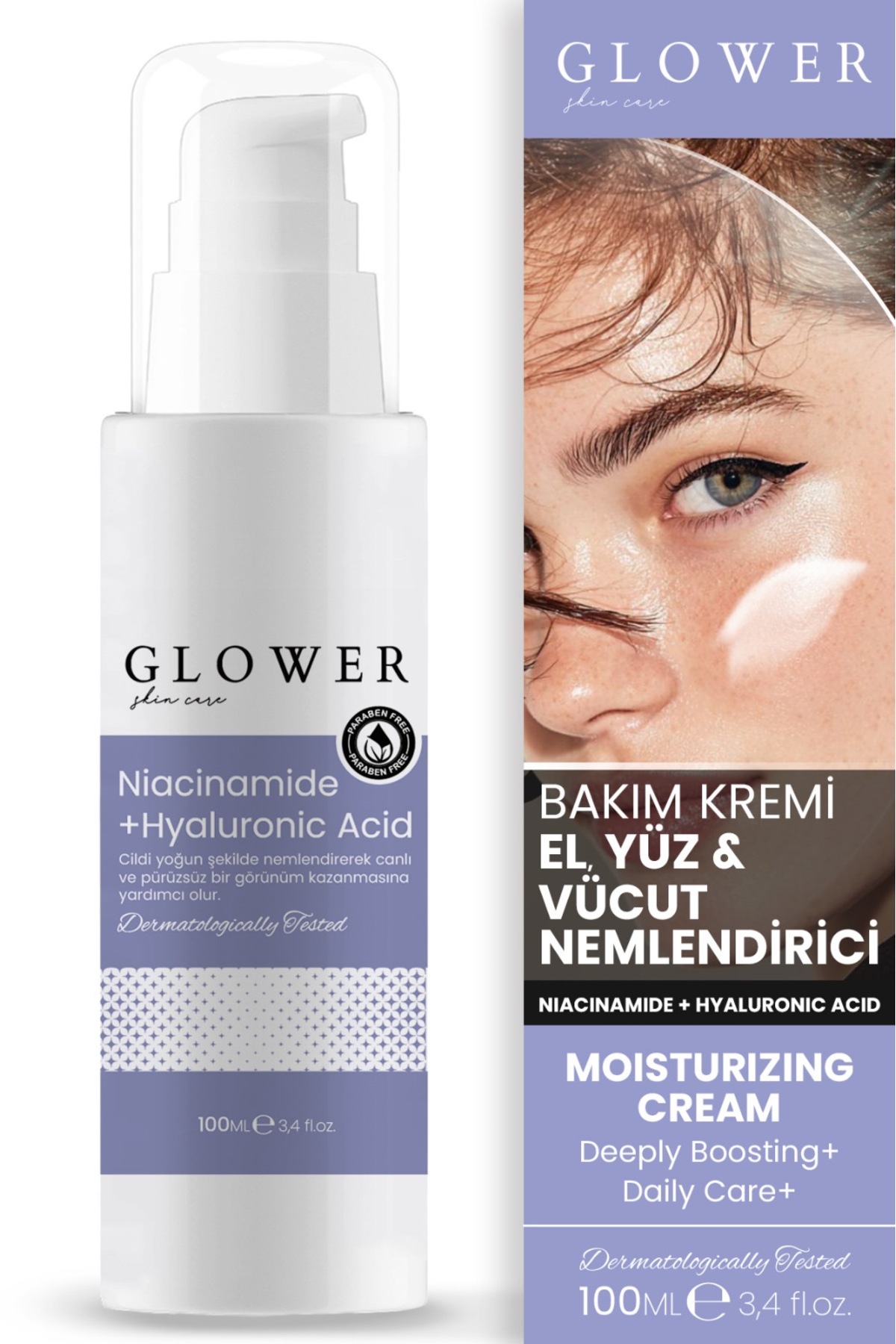 GLOWER SKİN CARE GLOWER Su Bazlı yoğun Nemlendirici,Tüm cilt Tiplerine ...