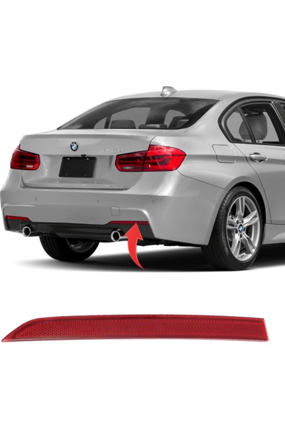 gkl Bmw 3 Series F30 M Sport مصد خلفي عاكس يمين 63147847166- ترينديول