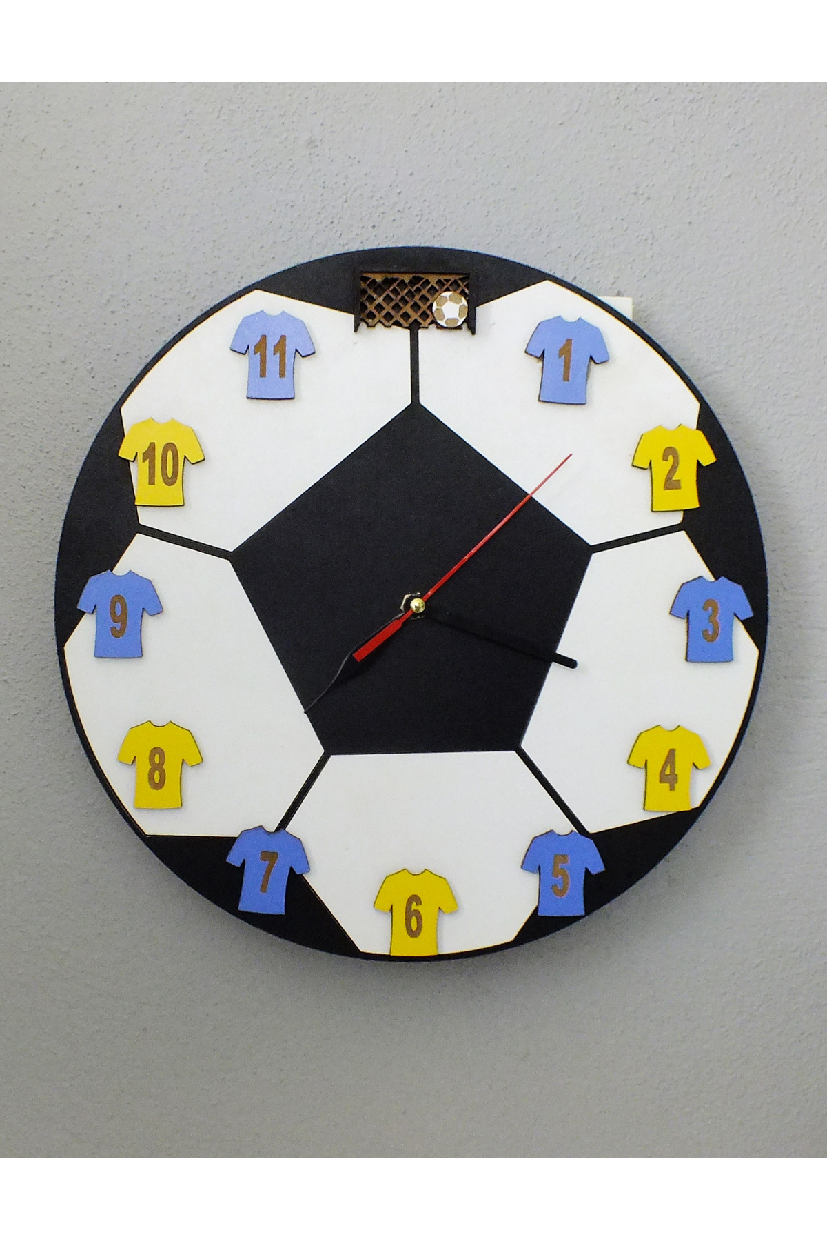 M.ART DEKORASYON Ahşap Lazer Kesim MDF Futbol Temalı Duvar Saati ...