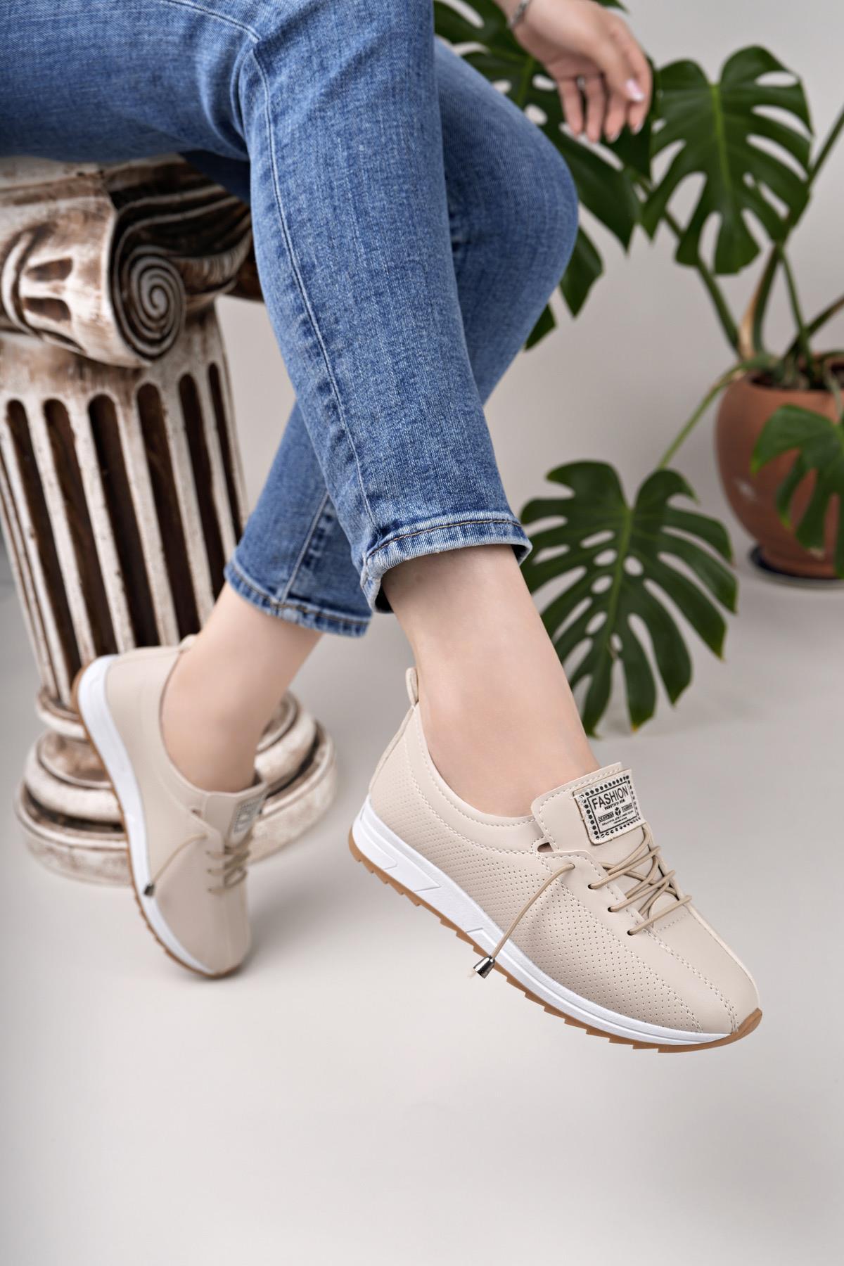 Nesil Shoes Wiss 026 Bej Anatomik Kadın Ayakkabı - Fiyatı, Yorumları