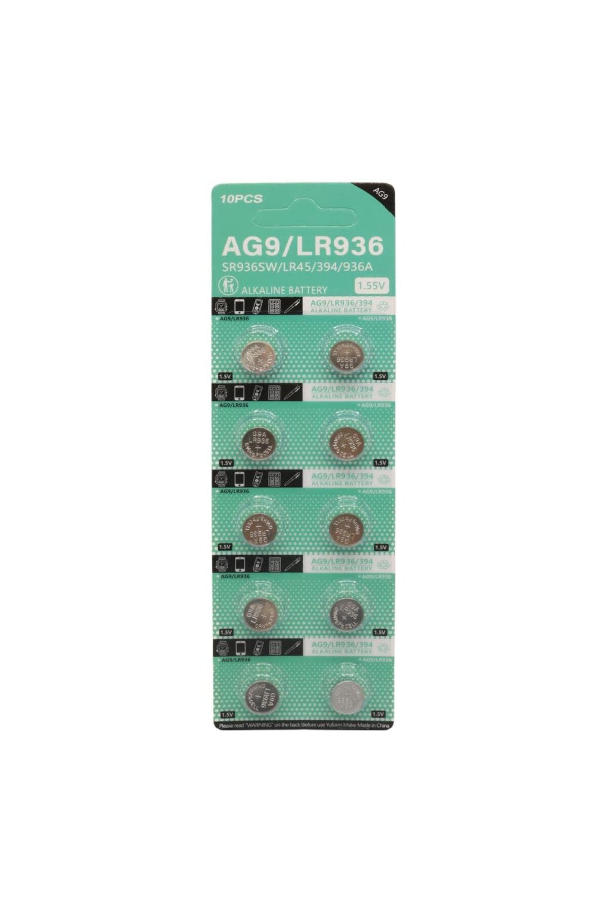 Powermaster AG9 LR936 1.5V Alkalin Düğme Pil (10'lu Paket) - Fiyatı ...