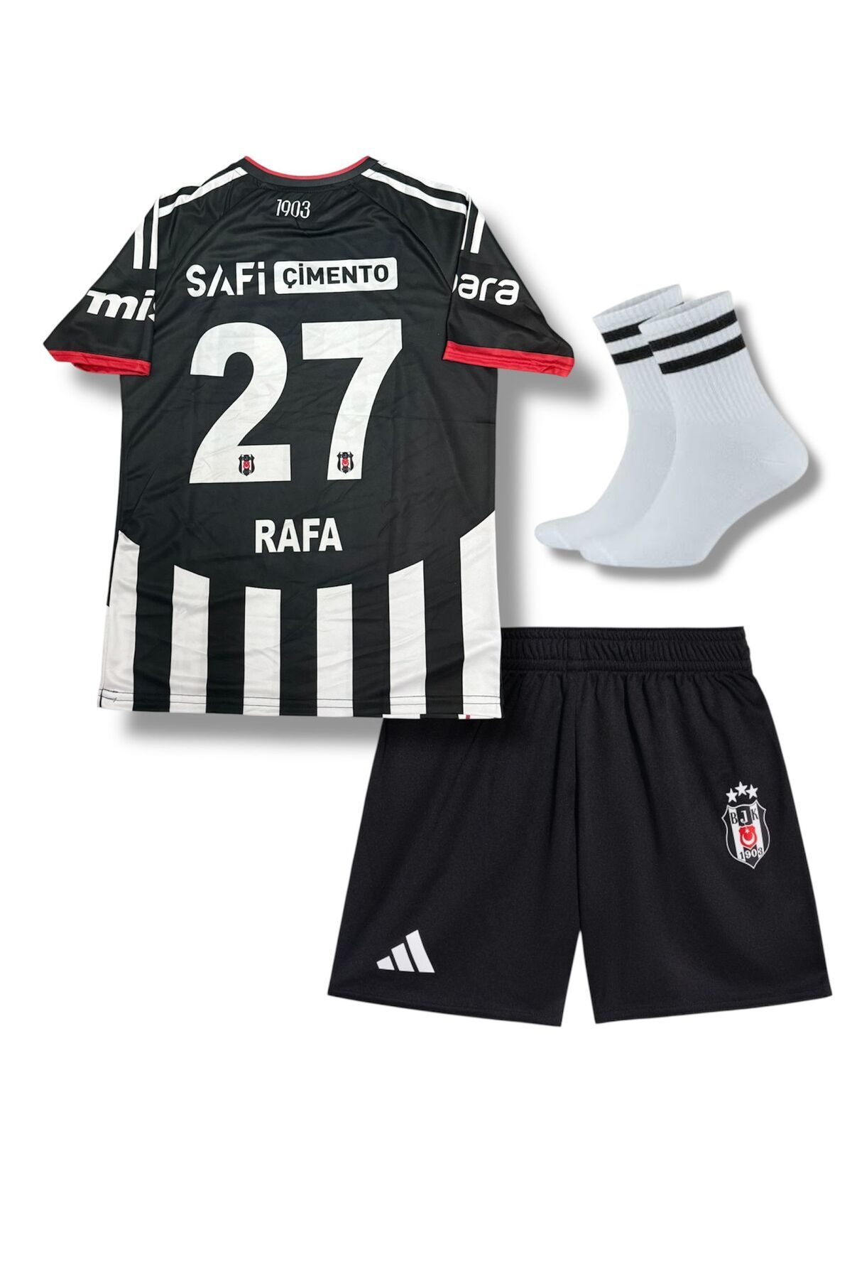 FOLKLORİST Beşiktâ'ş \ Rafa Silva Siyah-beyaz Çucuklu 2025-2026 Yeni ...