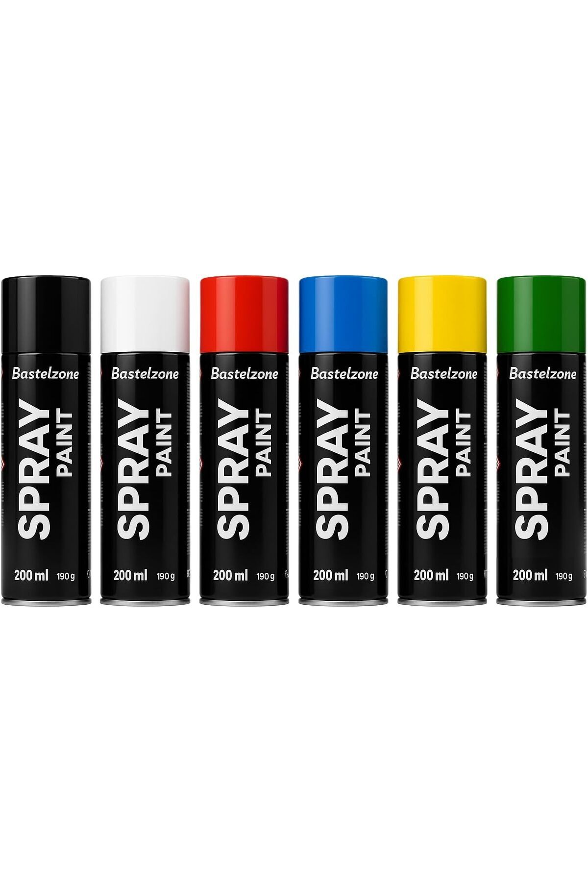 Hepta Collection SÜDOR Sprey boya seti 6 renk 200ml her Hızlı kuru grafiti boyaları. aerosol ...