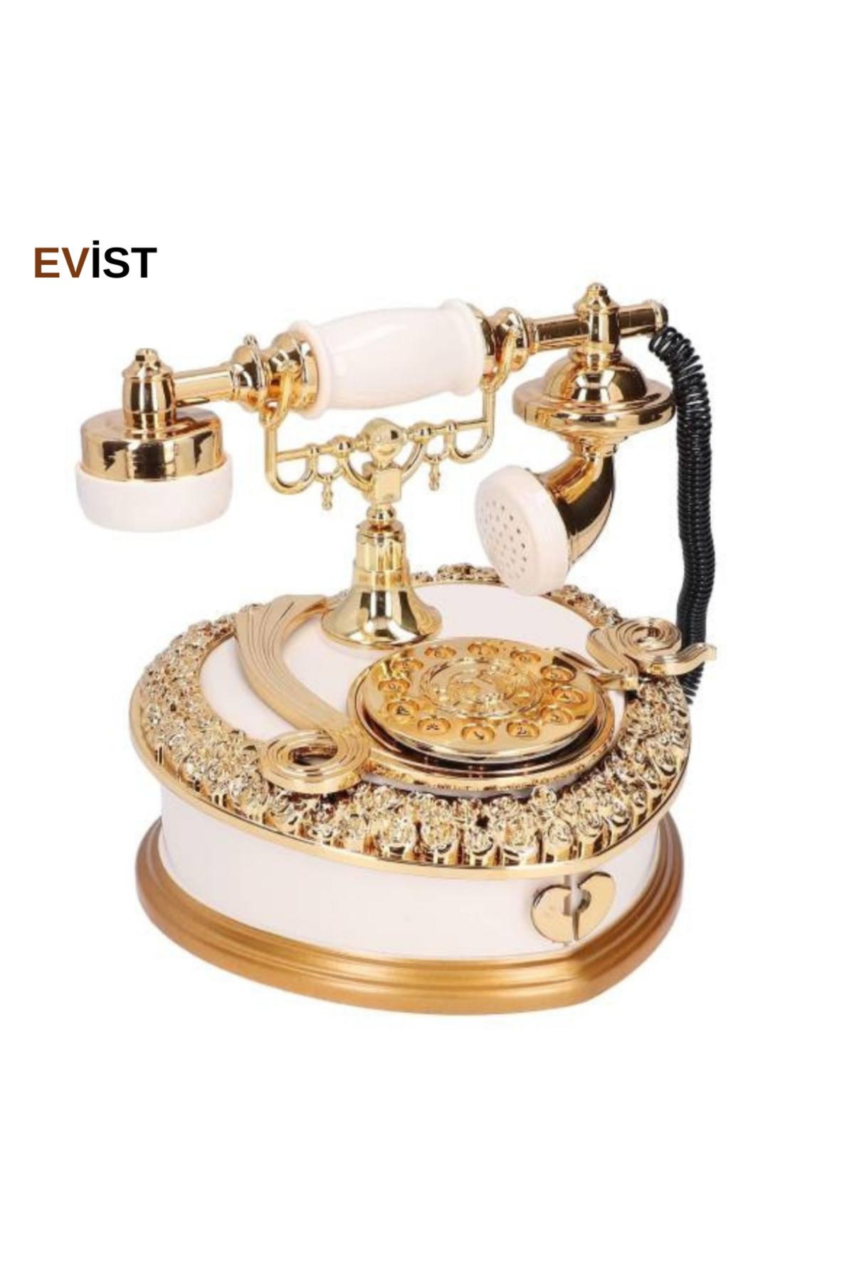 EVİST - Nostaljik Telefon Temalı Mücevherlik Bölmeli Müzik Kutusu ...