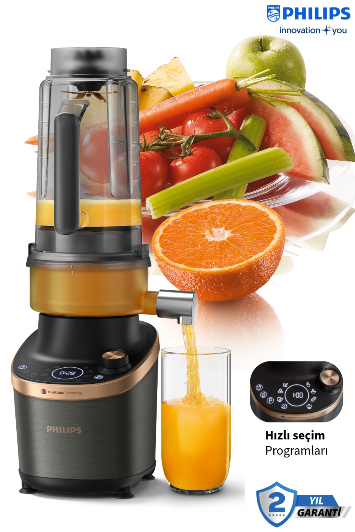 Philips Smotie & Flip&Juice Meyve Sıkacağı Modüllü Yüksek Hızlı Blender ...