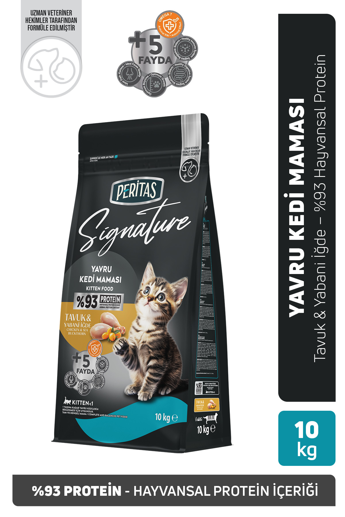 PERİTAS Signature Tavuklu Yavru Kedi Maması 10 Kg - Fiyatı, Yorumları