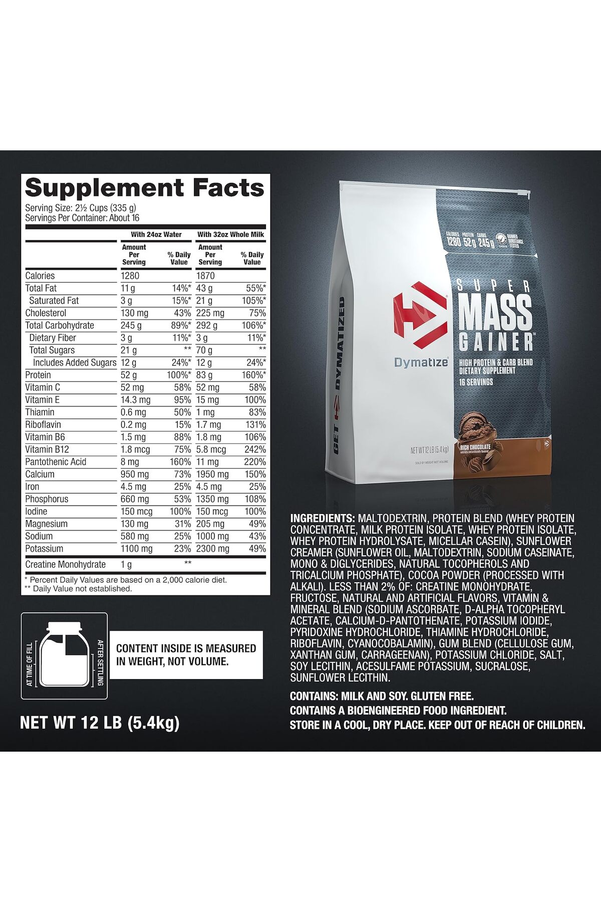 Dymatize Super Mass Gainer 5.44 kg (Karbonhidrat tozu) - Fiyatı, Yorumları