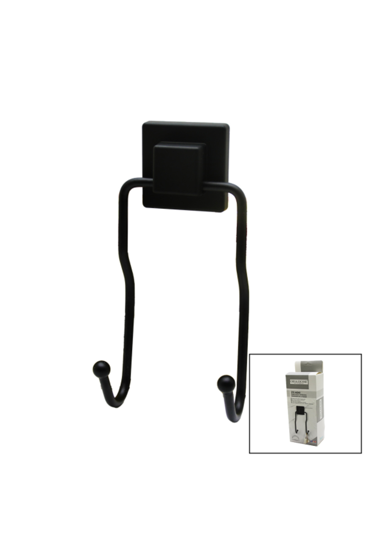 Tenda SİYAH - 2Lİ METAL SARKIK ASKI KARE GÜÇLÜ YAPIŞKANLI 8X9X19CM ...