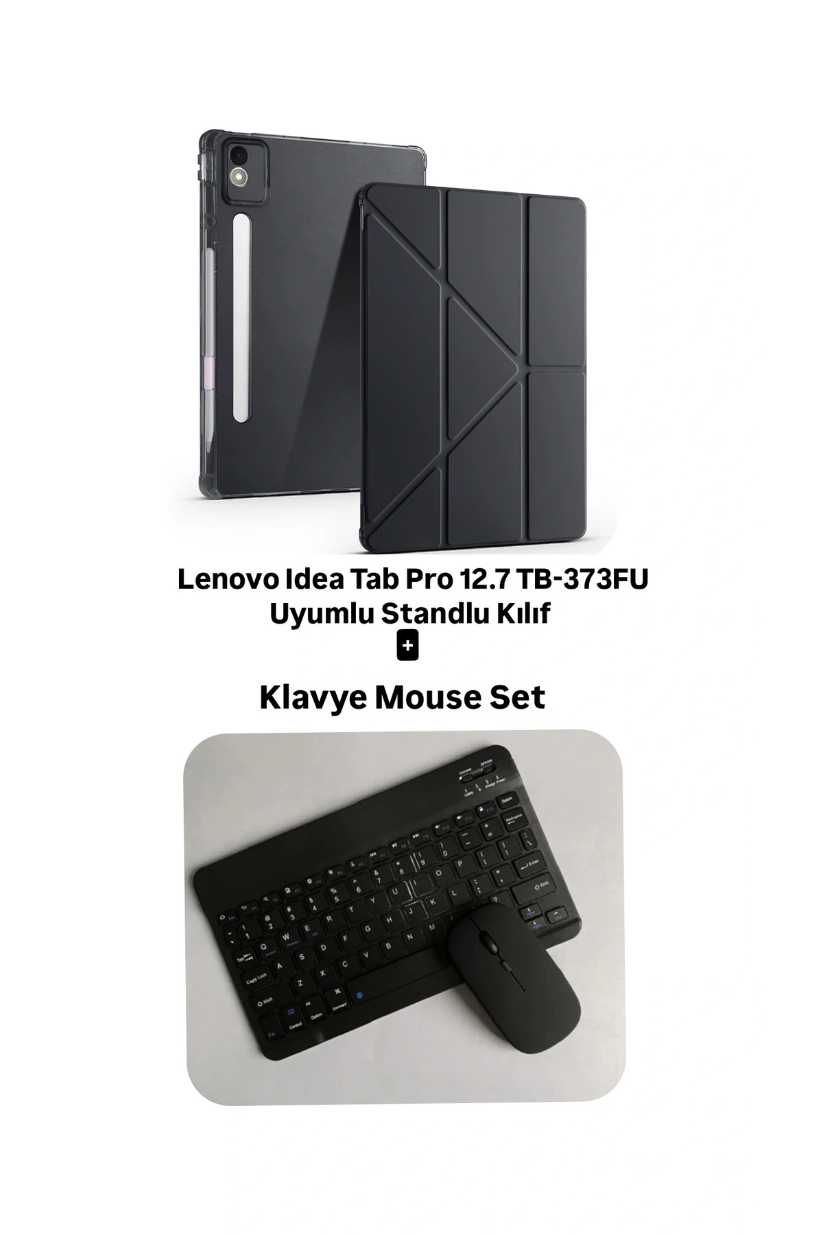 EHZ TEKNOLOJİ Lenovo Idea Tab Pro 12.7 TB-373FU Uyumlu Klavye Mouse Set ...