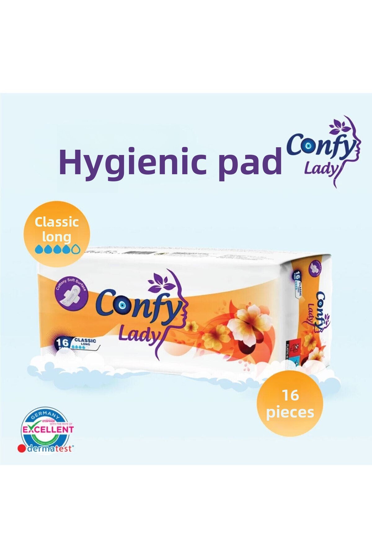 Confy Lady Hygienic Pad Classic Long Day 16 Pack- Trendyol
