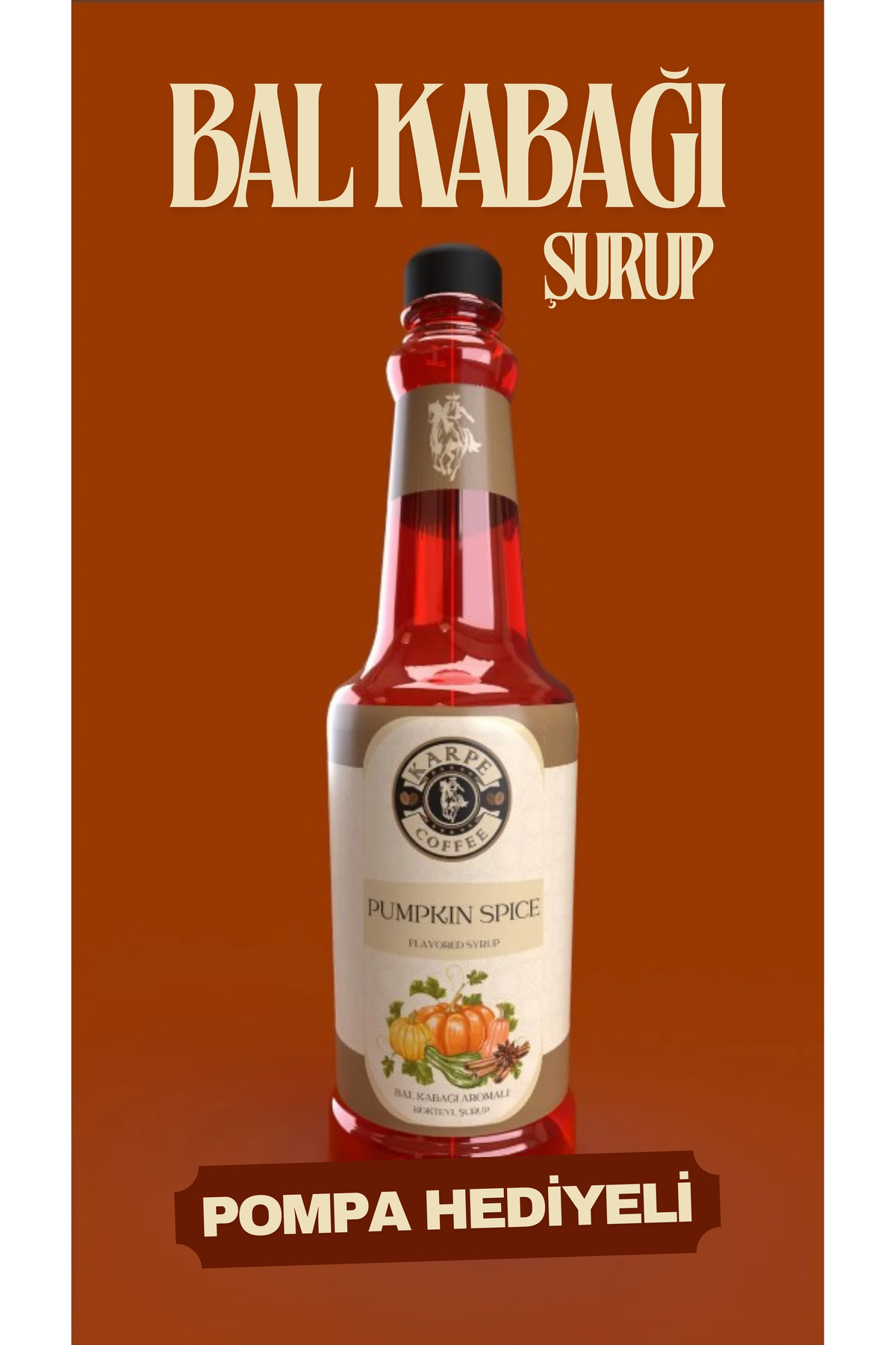 KARPE COFFEE BAL KABAĞI Kokteyl, Pasta Ve Kahve Şurubu 750 Ml (PUMPKIN ...