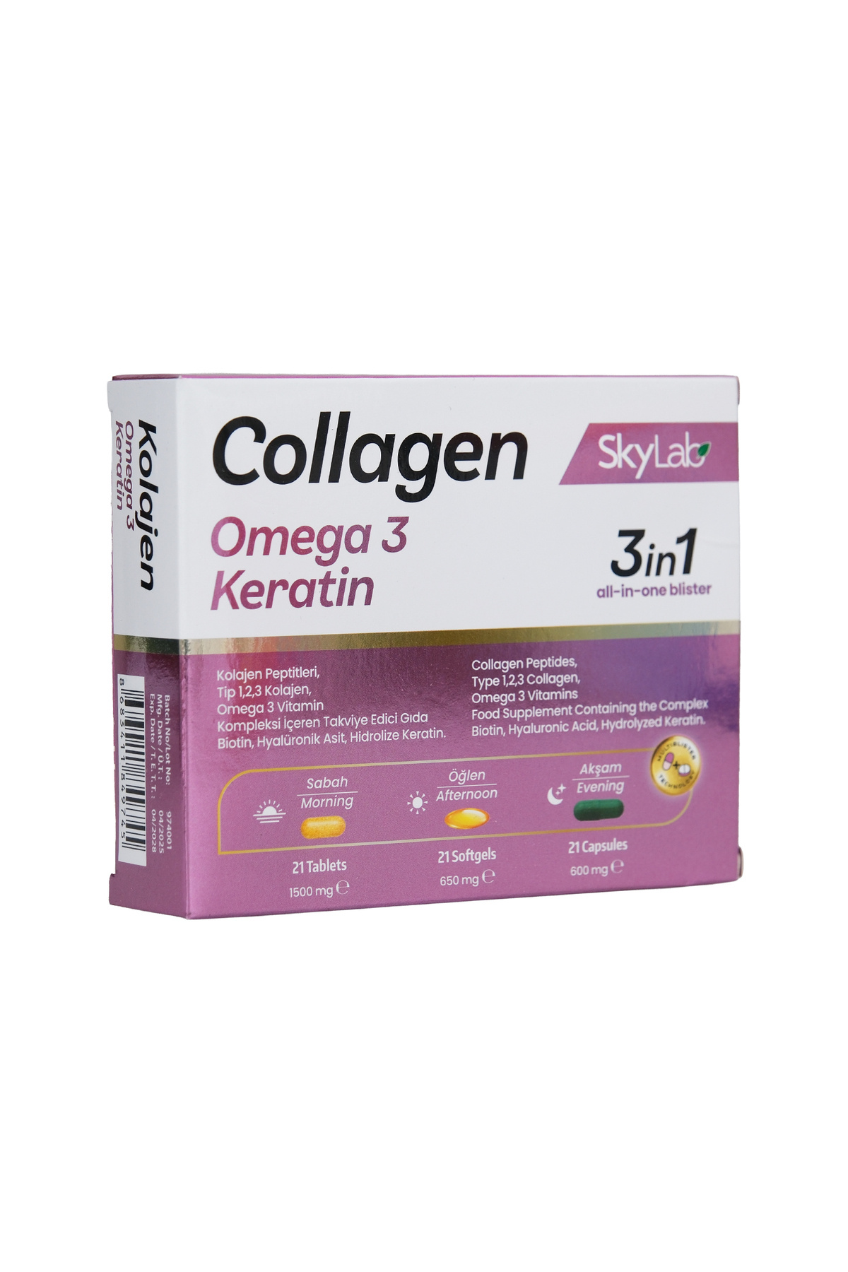 Nutraxin Skylab Collagen Omega 3 Keratın 21X3 Kapsul - Fiyatı, Yorumları