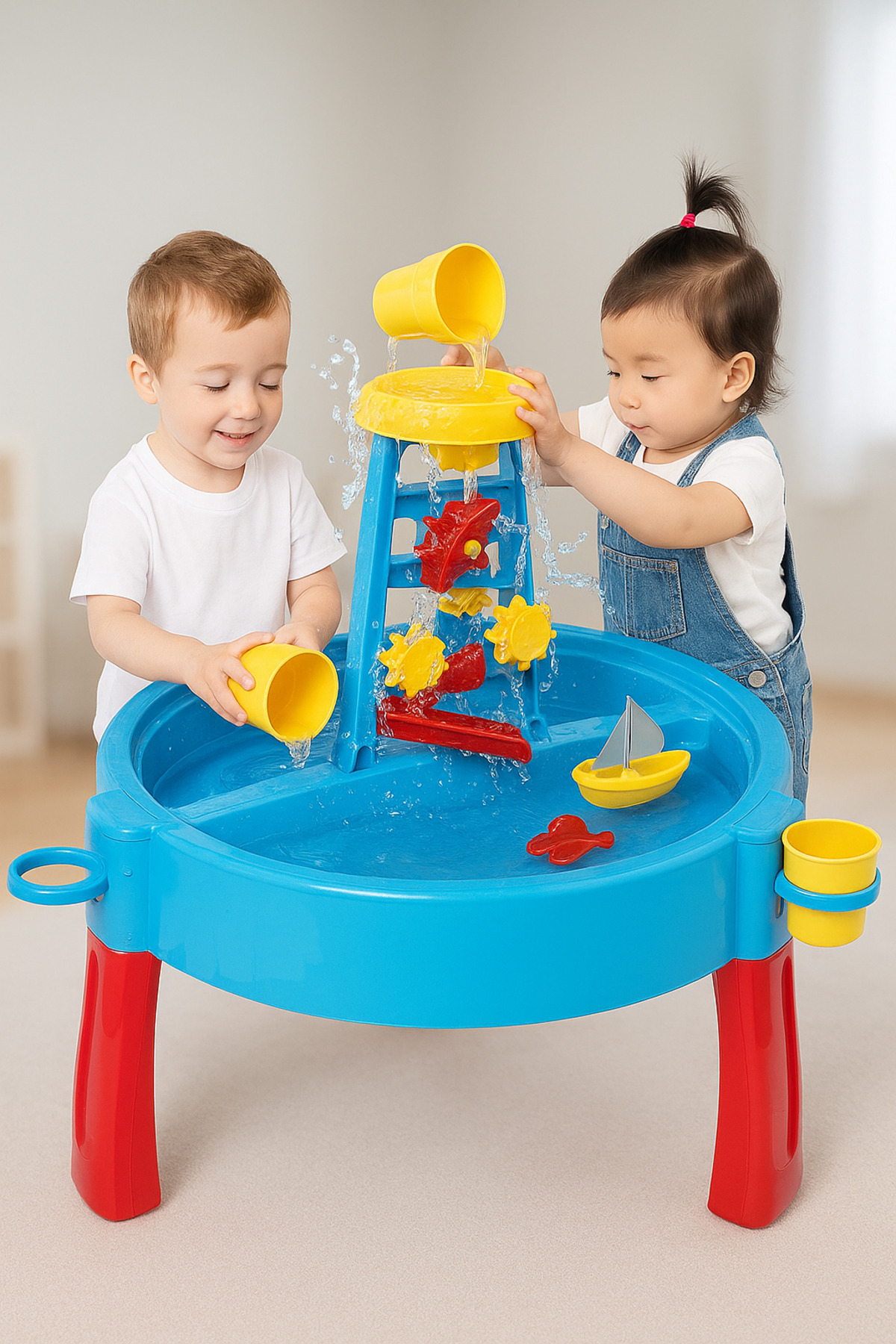 DOLU TOY FACTORY 3’ü 1 Arada Su Kum Aktivite Masası – 2 Yaş+ Eğitici ...