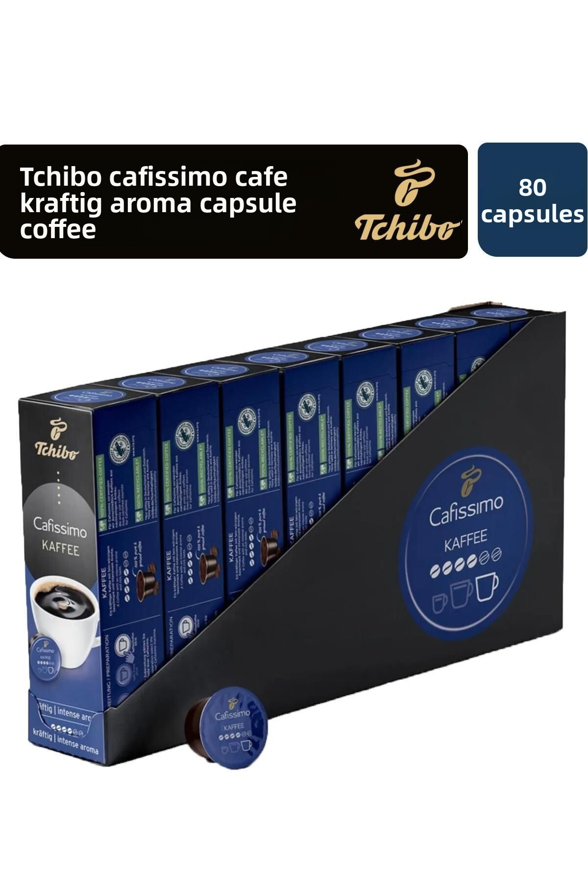 Tchibo Cafissimo Coffee - Kraftig Aroma Coffee Capsule x 8 Pieces- Trendyol