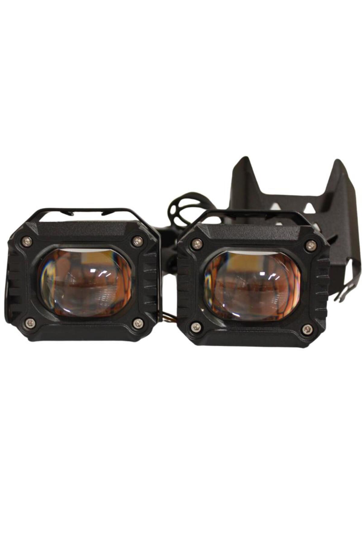 DORA LED Motosiklet Sis Farı 12-85V Beyaz-Sarı Çift Renk IP67 Offroad ...