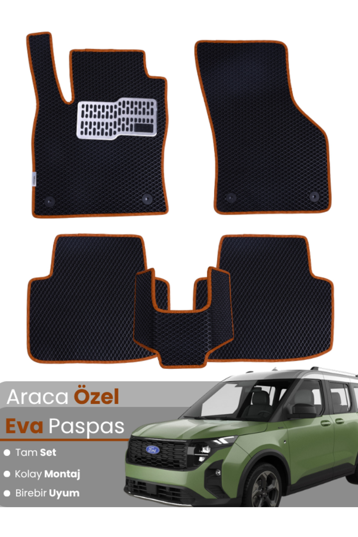 Genel Markalar Ford Courier (2024-2025) Uyumlu EVA Paspas Tam Set ...