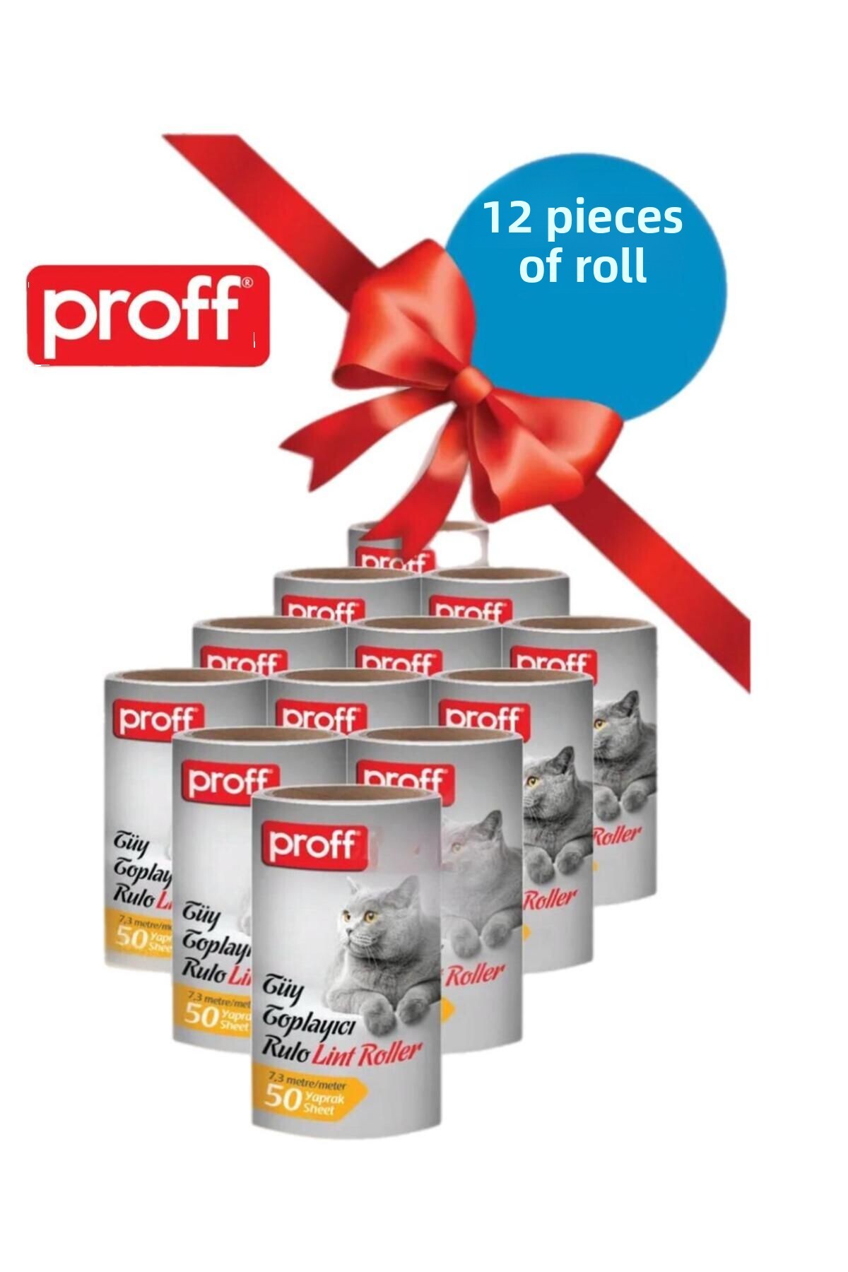 Proff Lint Collector 12 Spare Rolls (12X50 = 600 Sheets)- Trendyol