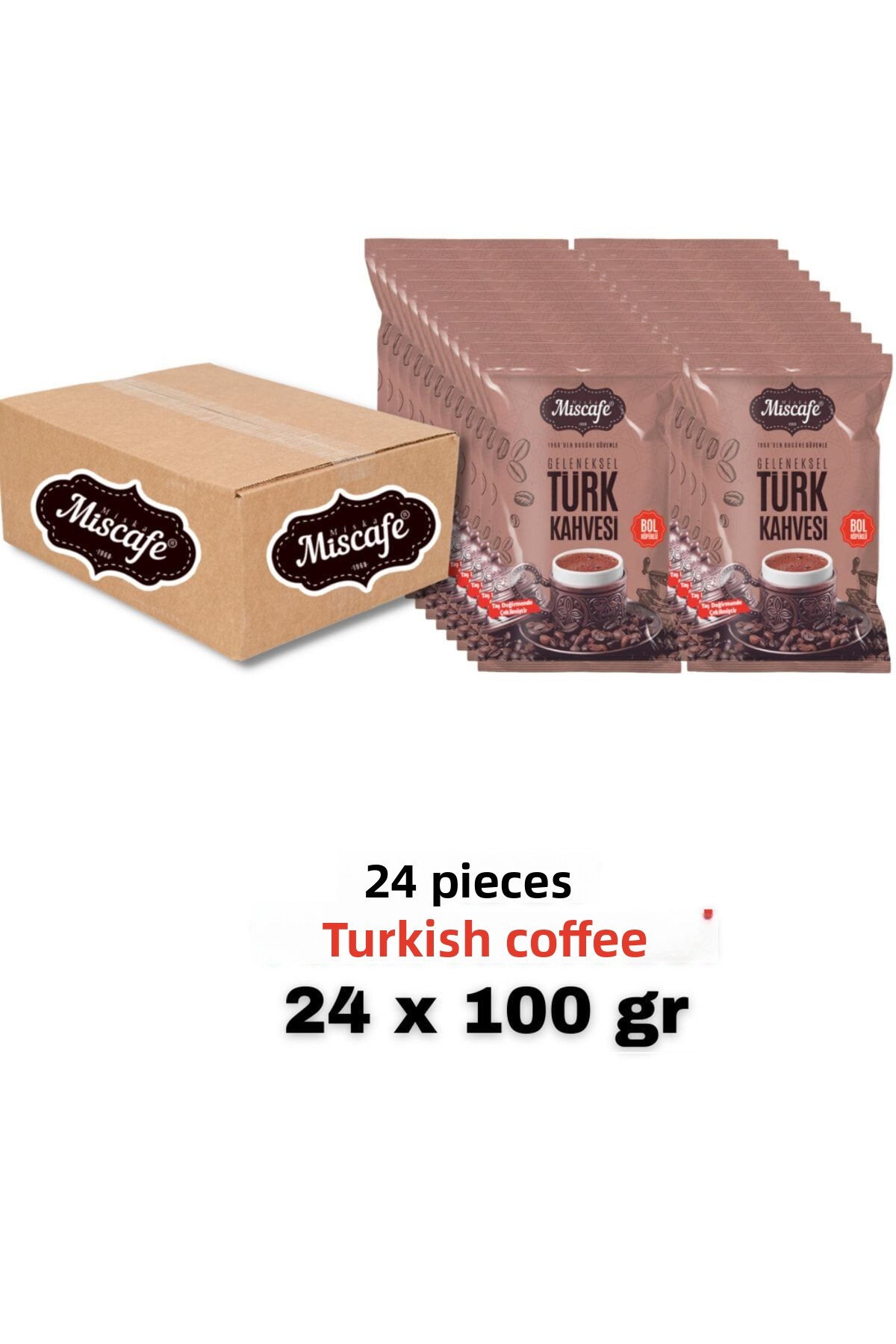 Miska Miscafe Miscafe Wholesale Traditional Turkish Coffee 24 Pieces X ...