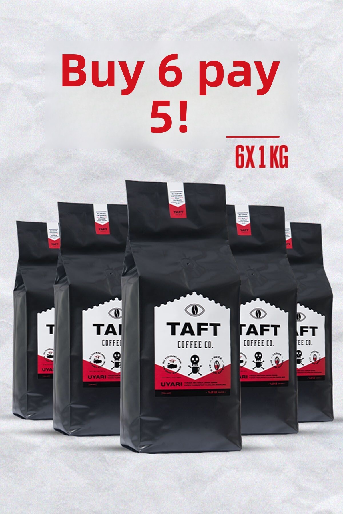 TAFT Coffee Co. 6x1kg High Caffeine Filter Coffee- Trendyol
