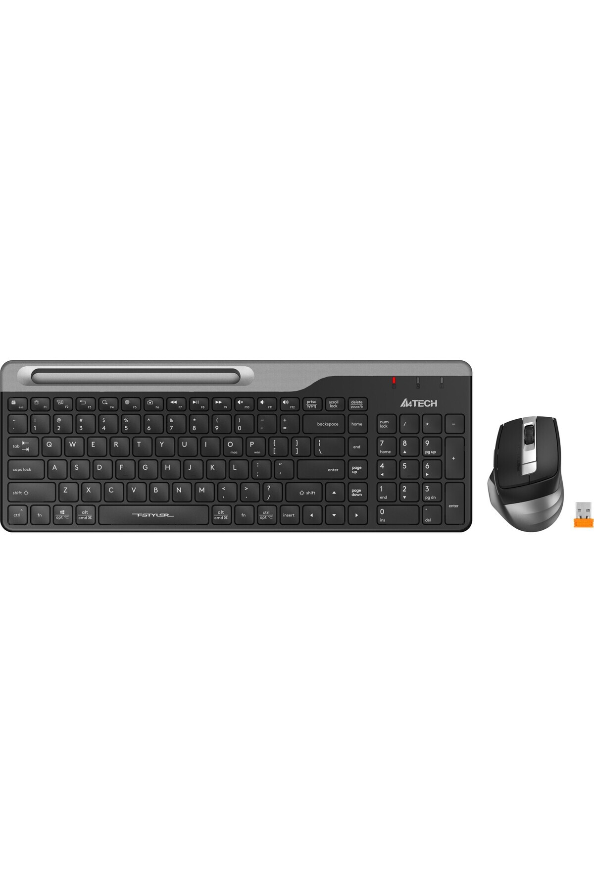 A4 Tech Fstyler Fb2535C Gri Bluetooth +2.4G Nano Fn Multimedya Şarjlı ...