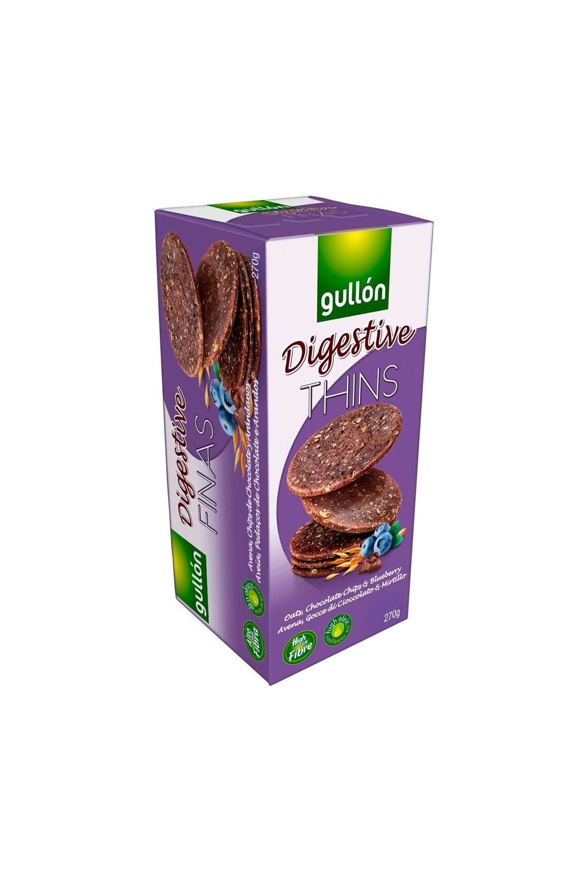 Gullon Digestive Biscuits with Chocolate Chips & Blueberries, 270g ...